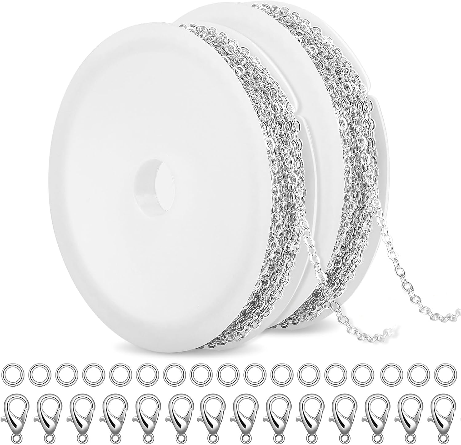Amazon.com: SANNIX 20 Feet Chains for Jewelry Making, Necklace Chains ...
