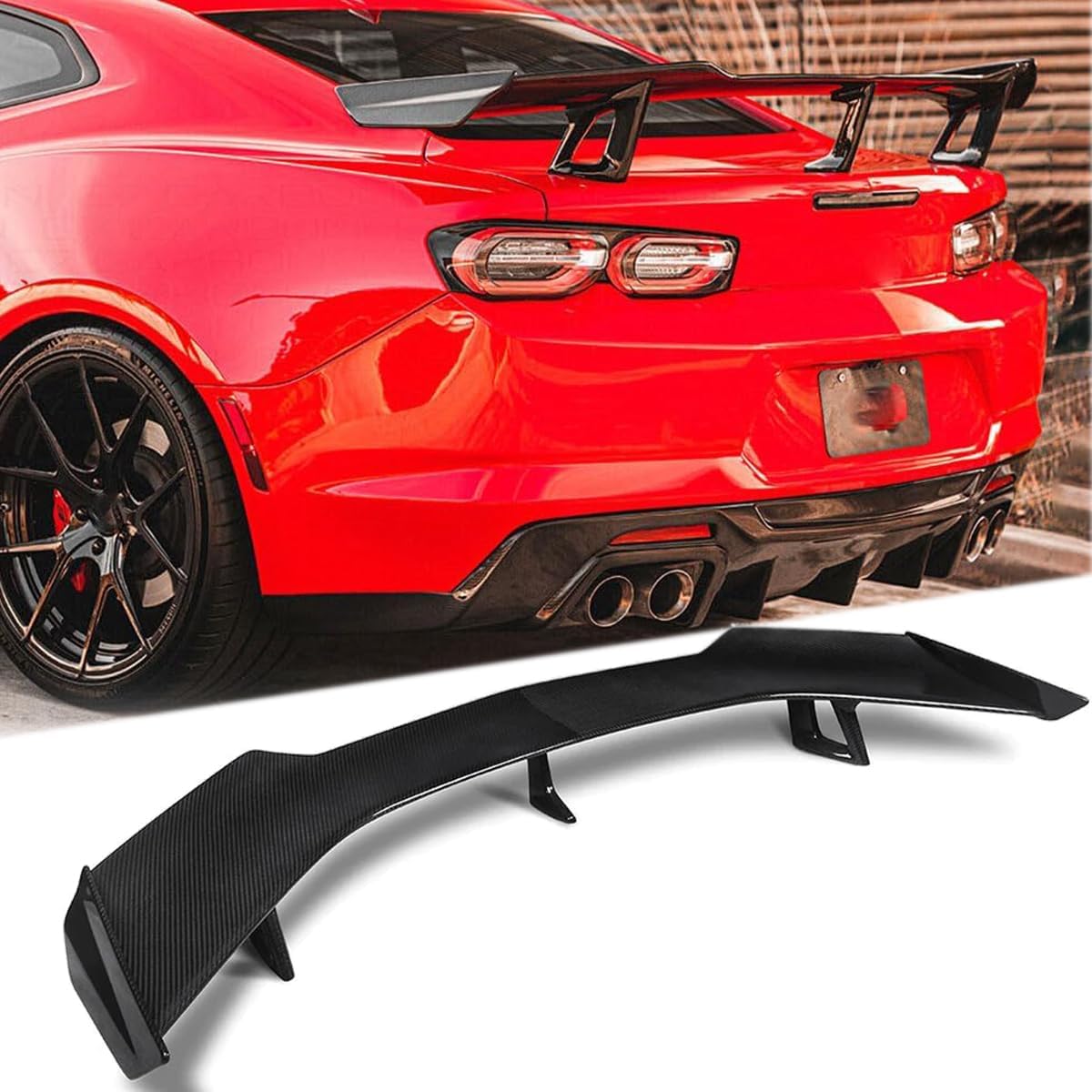 Amazon.com: Carbon Fiber Style Rear Spoiler Trunk Spoiler Wing for ...
