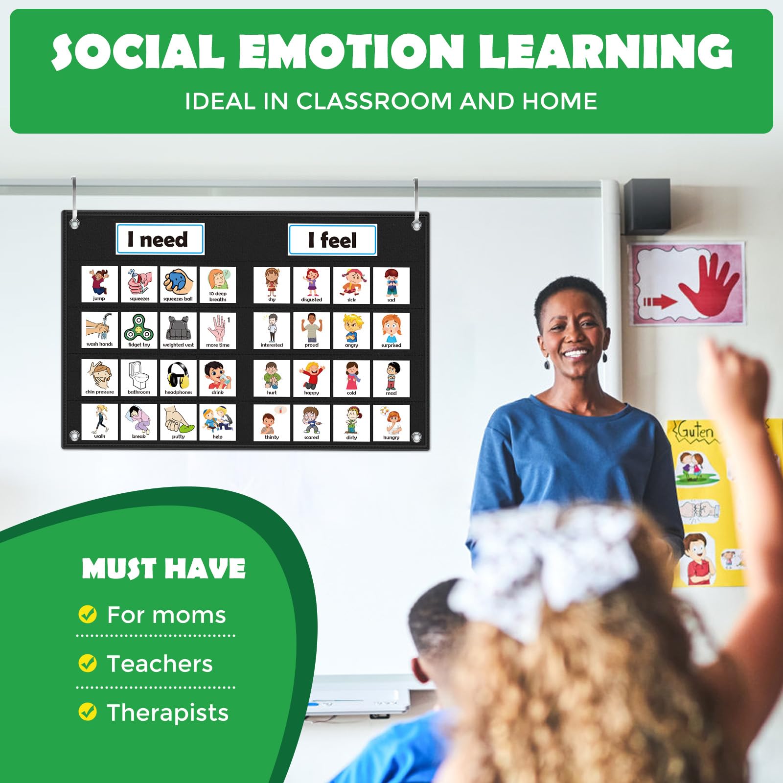 Snapklik.com : Feelings Chart For Preschool Teacher Supplies, Social ...