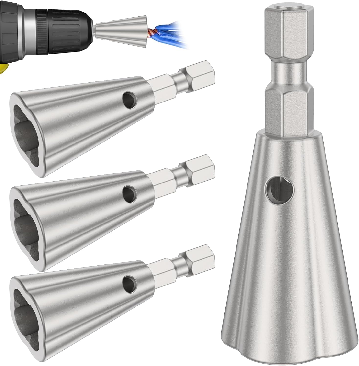 2Pcs Wire Twisting Tool Stainless Steel Wire Twister Connector 6mm Hex ...