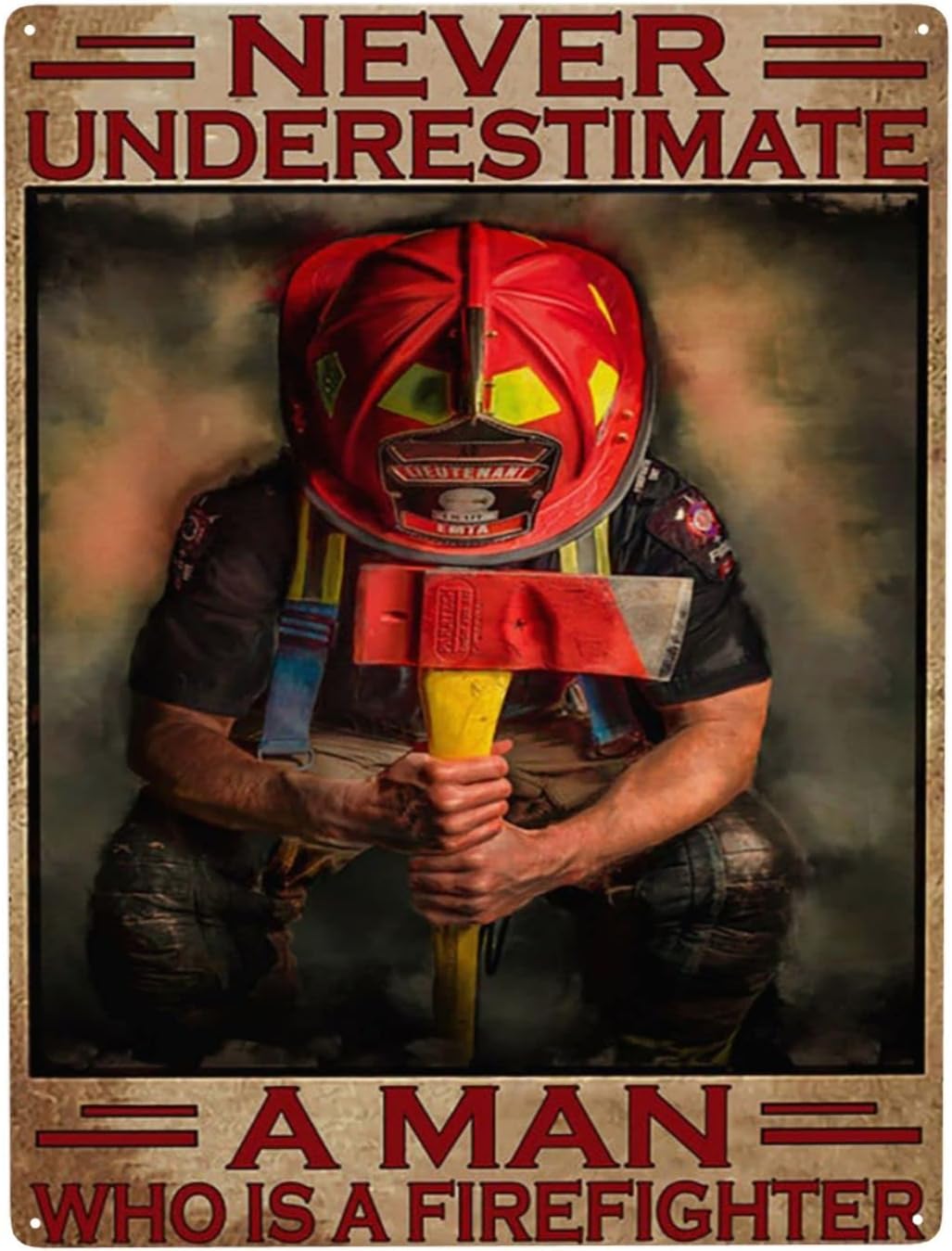 Amazon.com : Metal Tin Sign - Firefighter's Prayer Poster Gift For ...