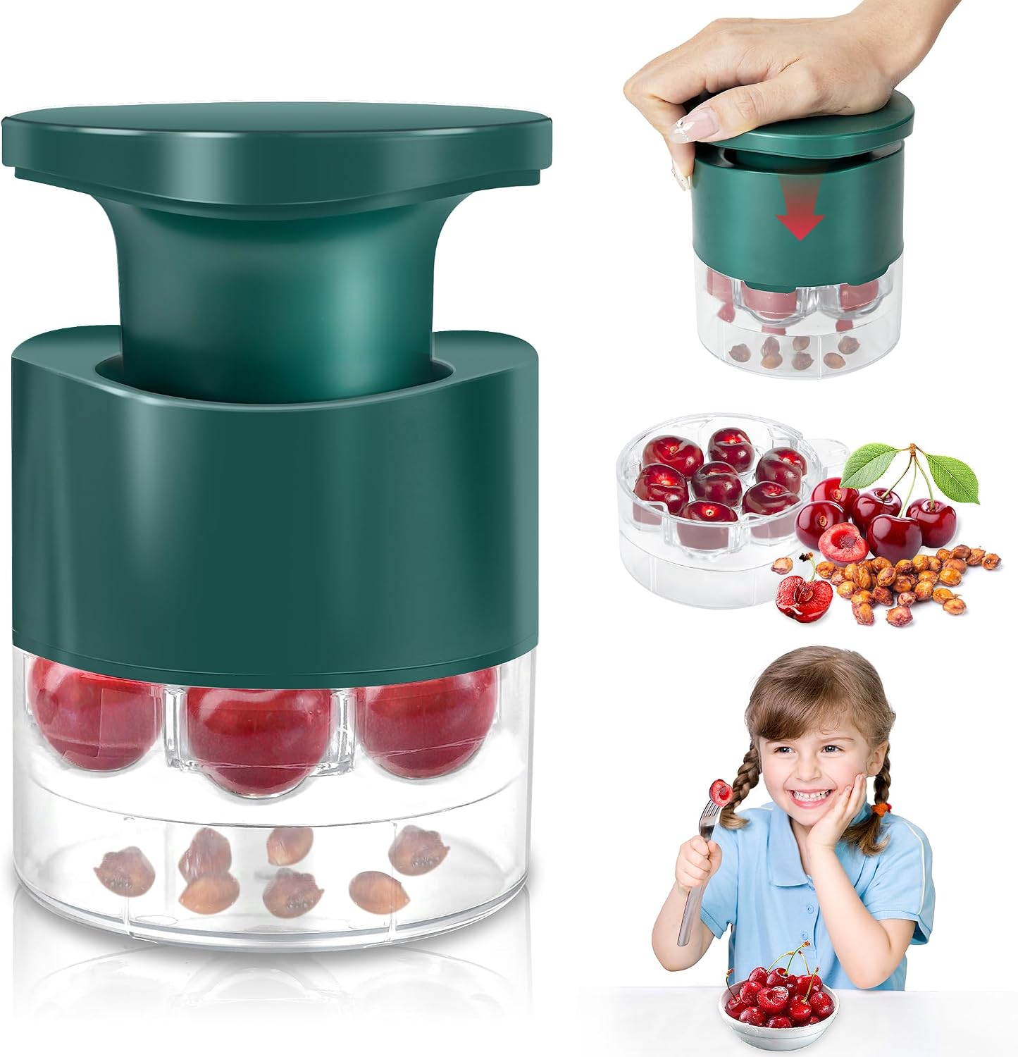 Amazon.com: Cherry Pitter, 7-Hole Cherry Pitter Tool, Quickly Multiple ...