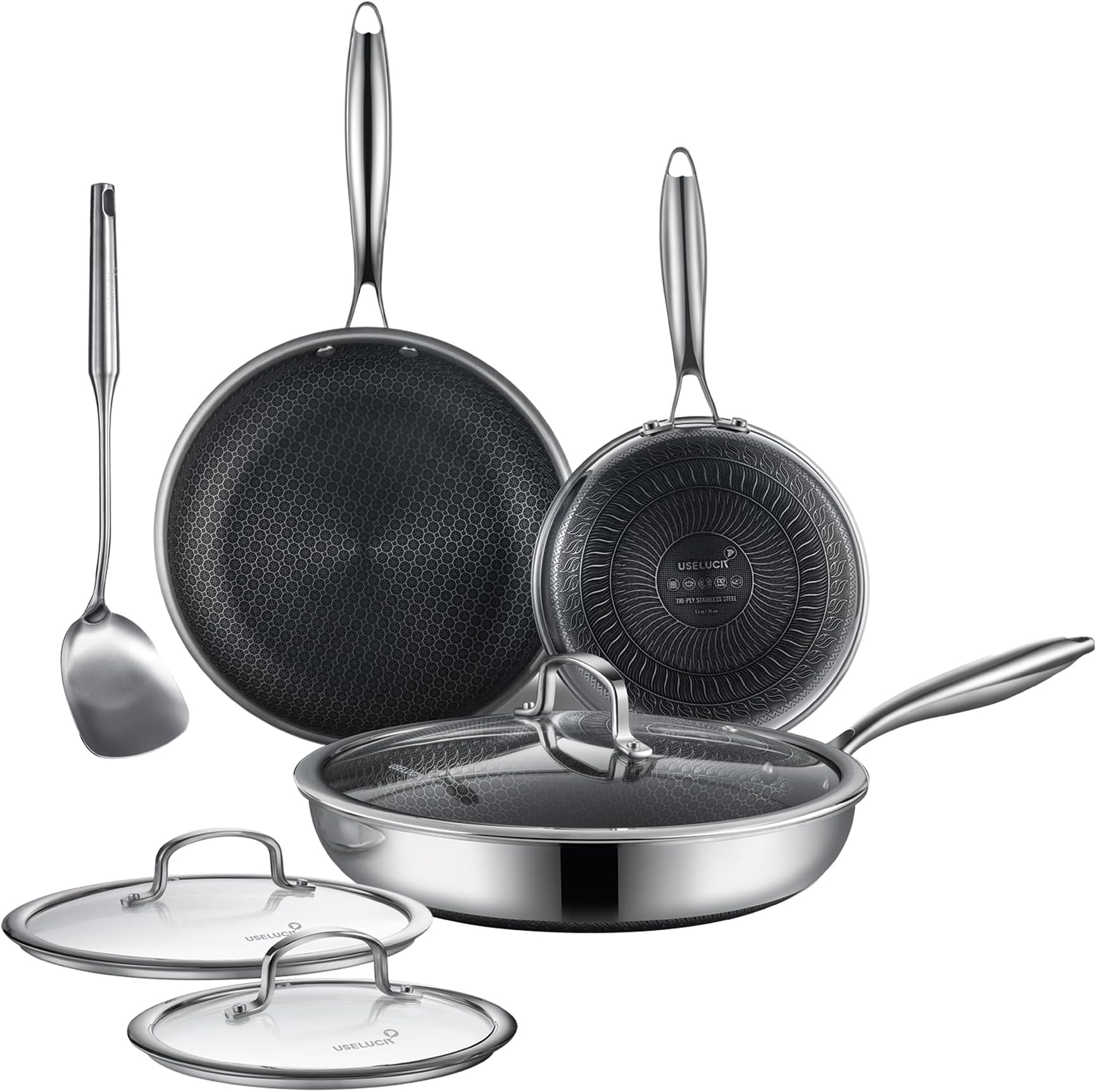 Amazon.com: MasterClass Induction Ready Saucepan Set Including Milk Pan ...