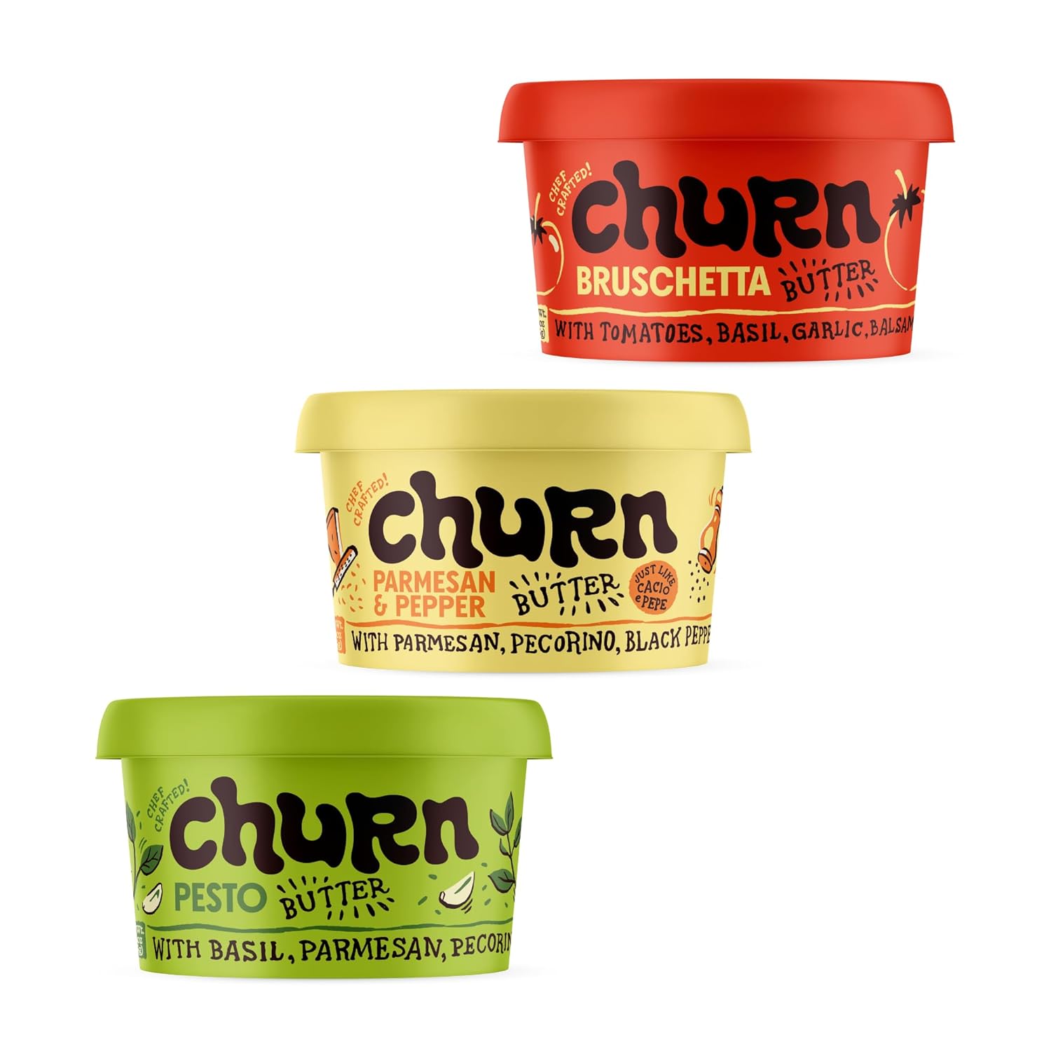 Amazon.com: Churn Flavored Butter Pasta Variety Pack Churned with ...