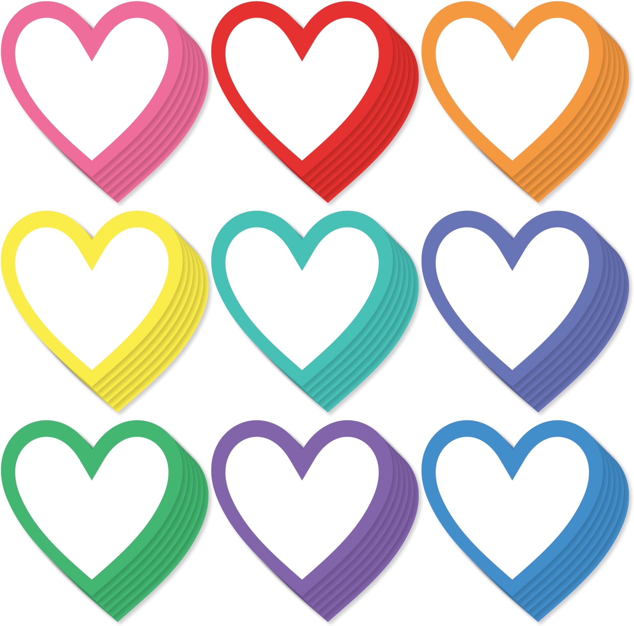 Amazon.com: 360 Pieces Small Heart Cutouts Paper Heart Shapes 2 Inch ...