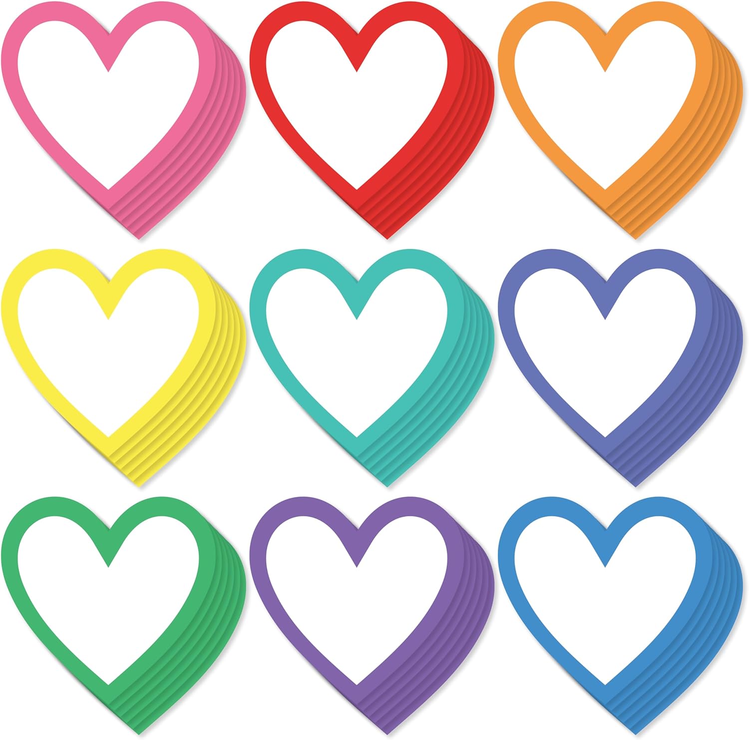 Amazon.com: Paper Heart Cutouts 108pcs | Cut Out Shapes for Bulletin ...