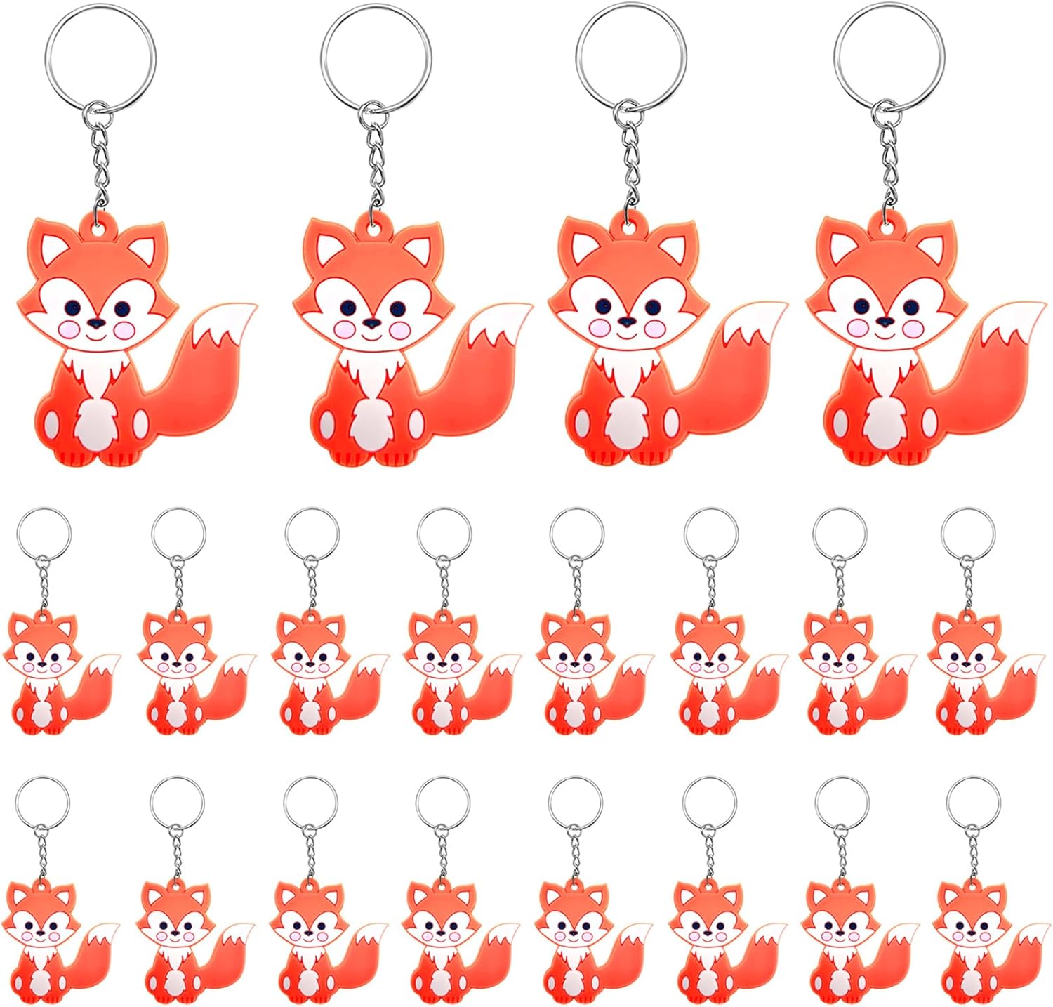 Amazon.com: lyyochinn 30 pcs Fox Keychains,Animal Keychains for kids ...