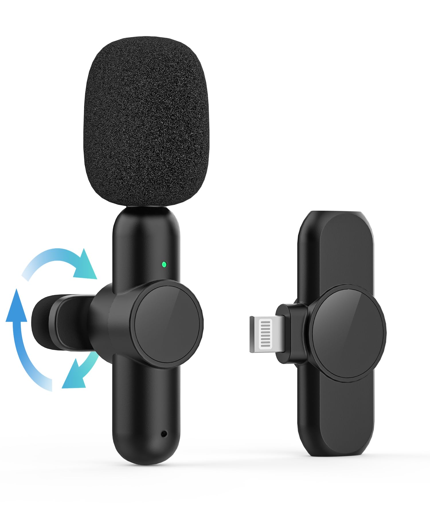 Amazon.com: Wireless Lavalier Microphone for iPhone/iPad(Lightning Port ...