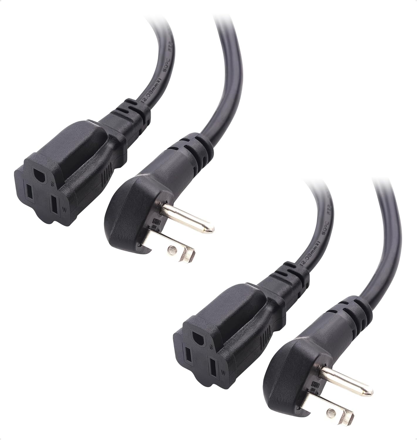 Amazon.com: [ETL Listed] Cable Matters 2-Pack 14AWG 15A Heavy Duty ...