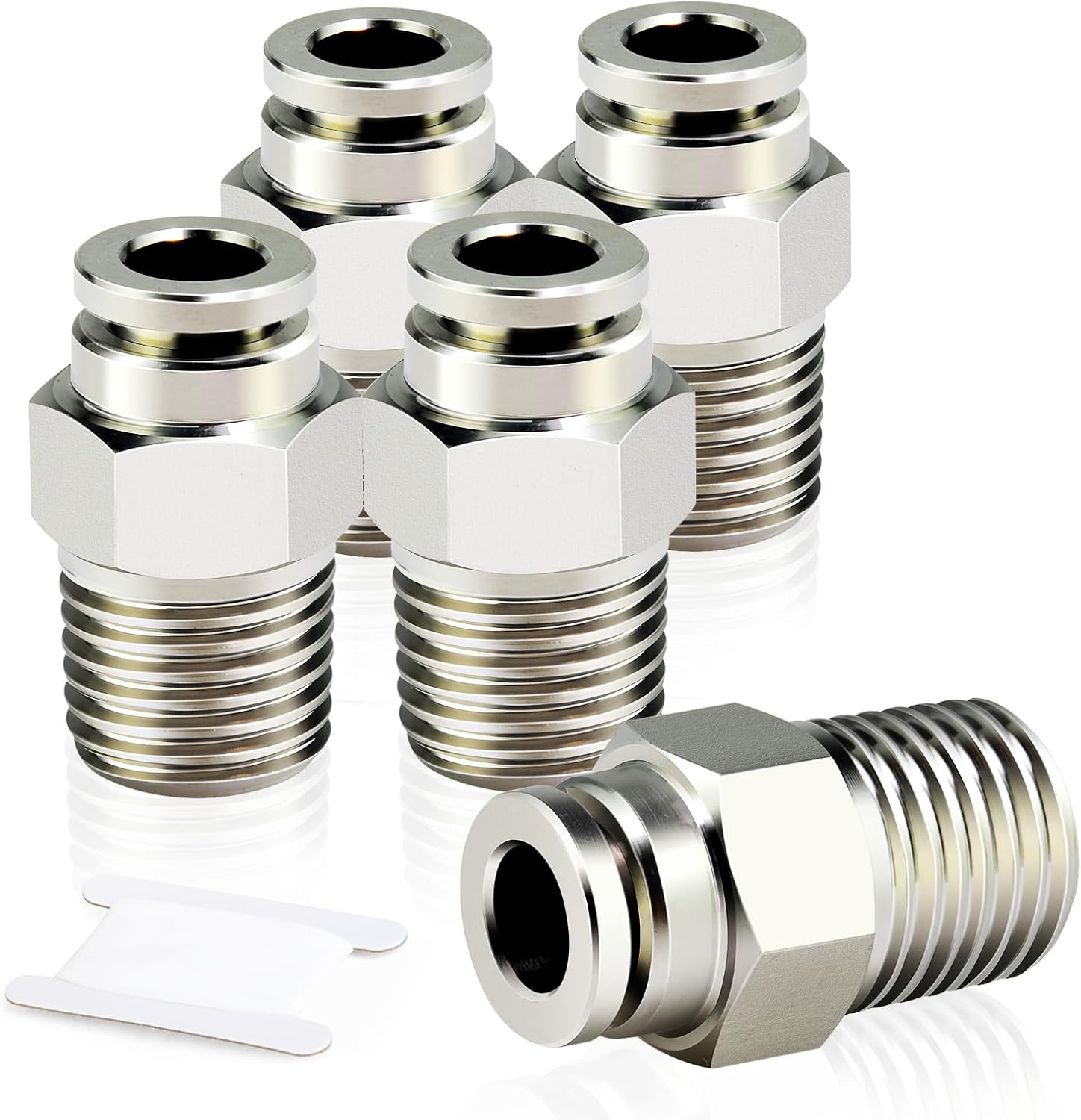 ERGAOBOY 5 Pcs 6mm Tube OD x 1/4" BSP Male Thread Straight Push to ...