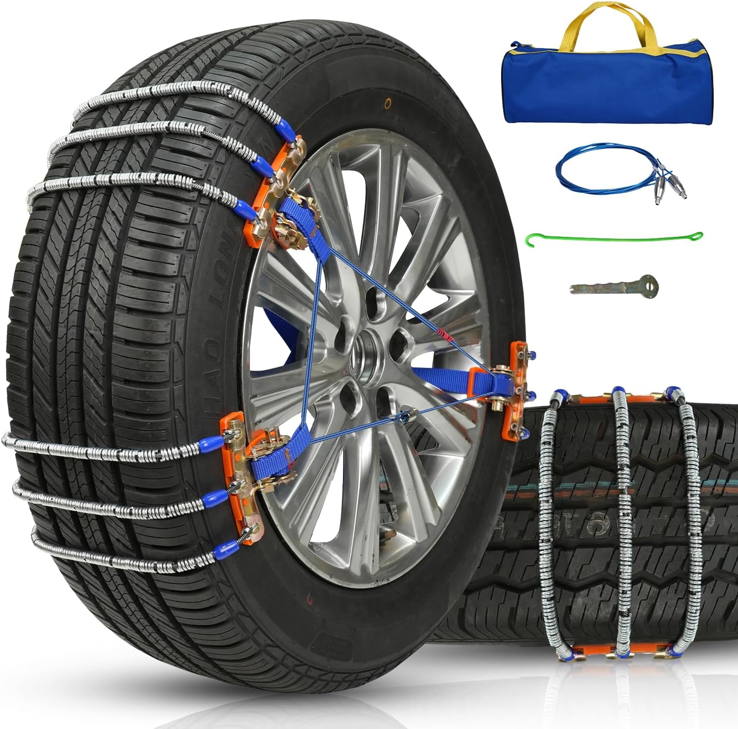 Amazon.com: Sunny color Portable Damping Cable Tire Chain, Anti-Skid ...