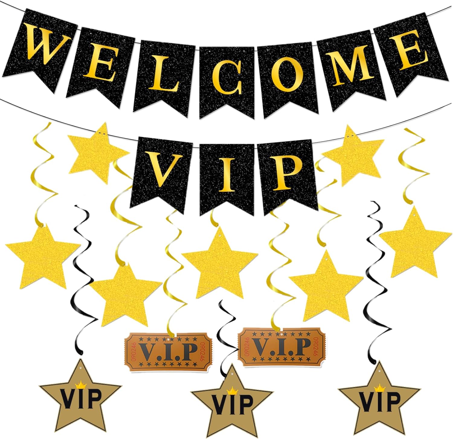 Amazon.com: VIP Themed Red Carpet Party Decorations,Black and Gold ...