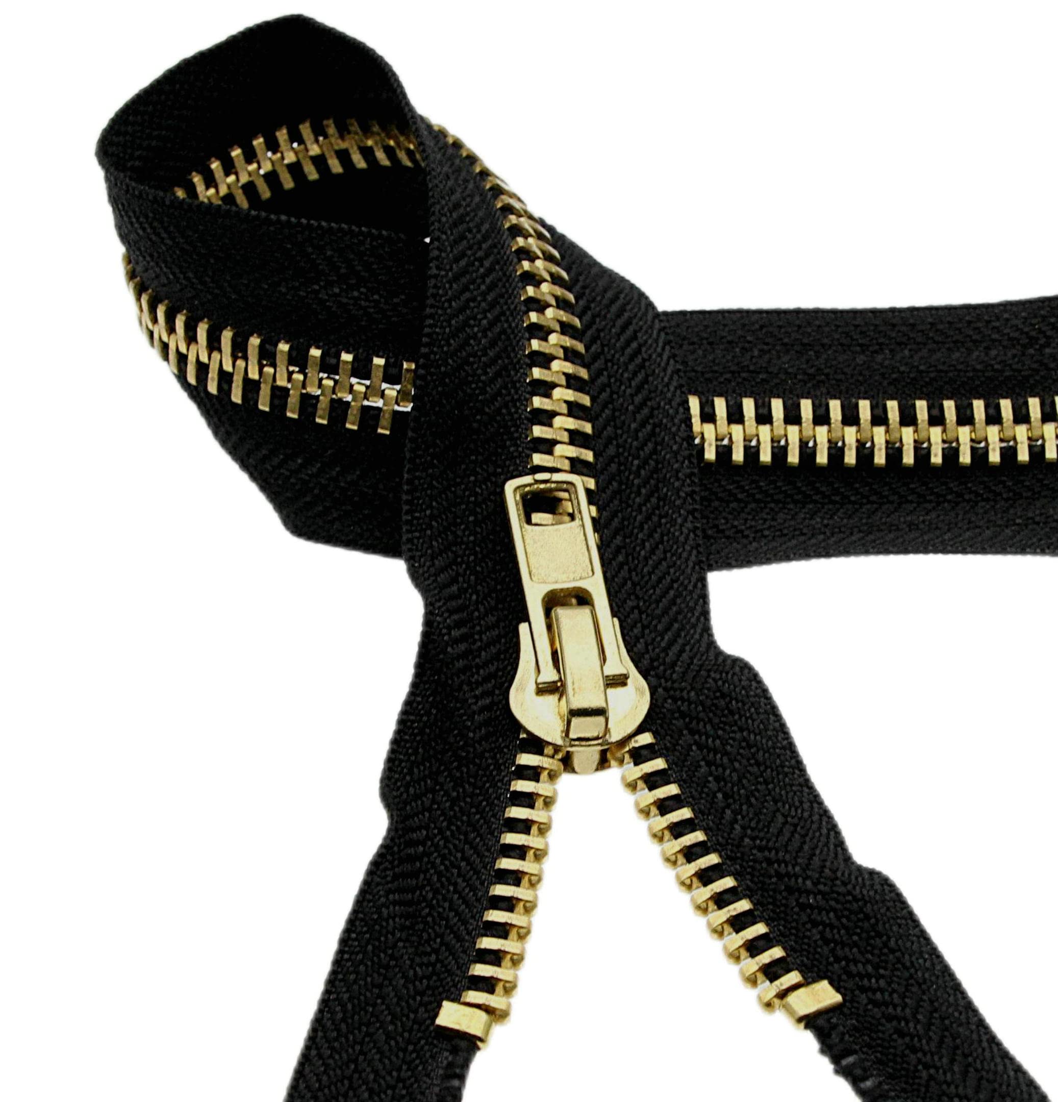Snapklik.com : #10 24 Inch Brass Separating Jacket Zipper, Gold Metal ...