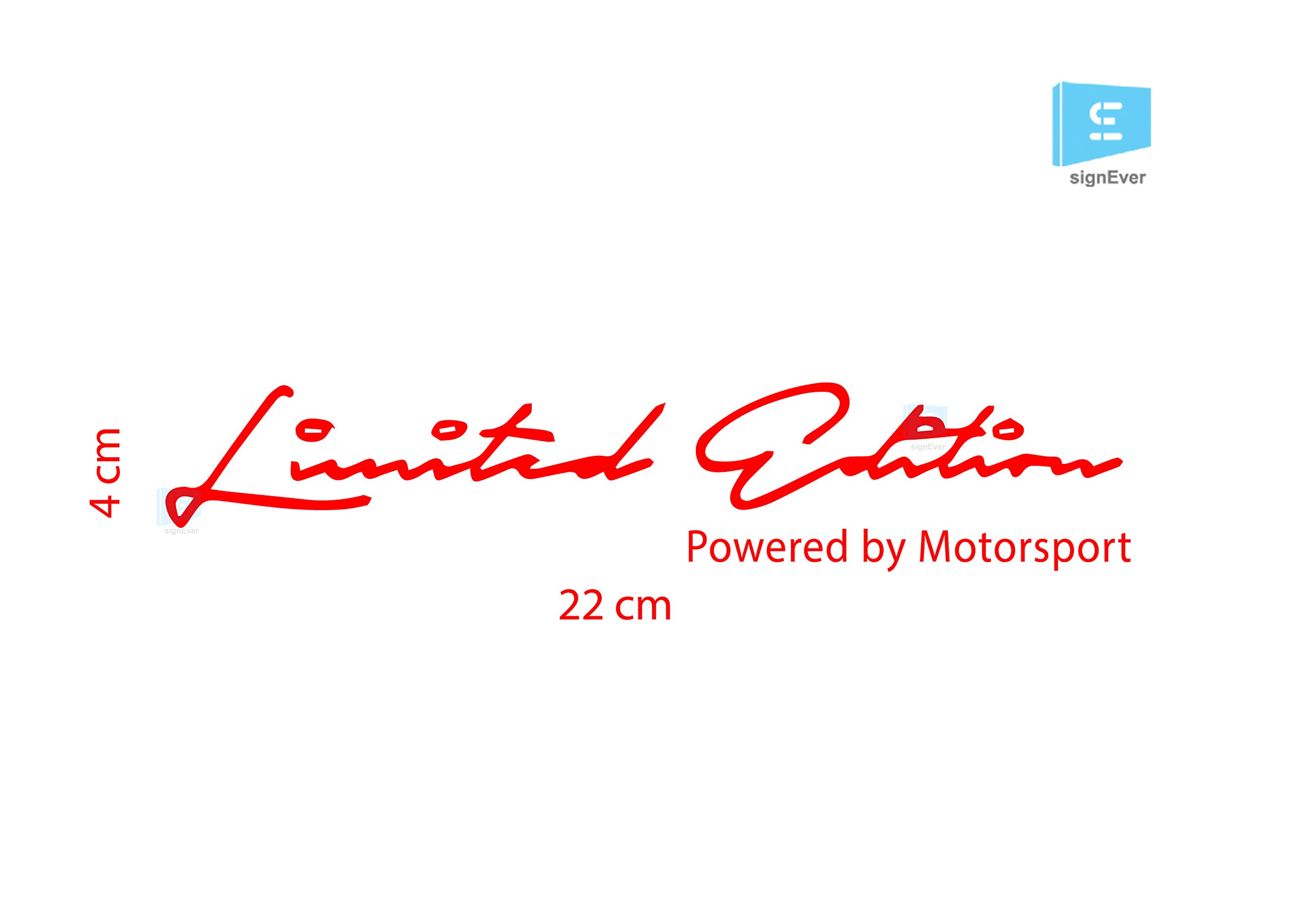 SIGN EVER Limited Edition Powered by Motorsport Stickers Car Bumper ...
