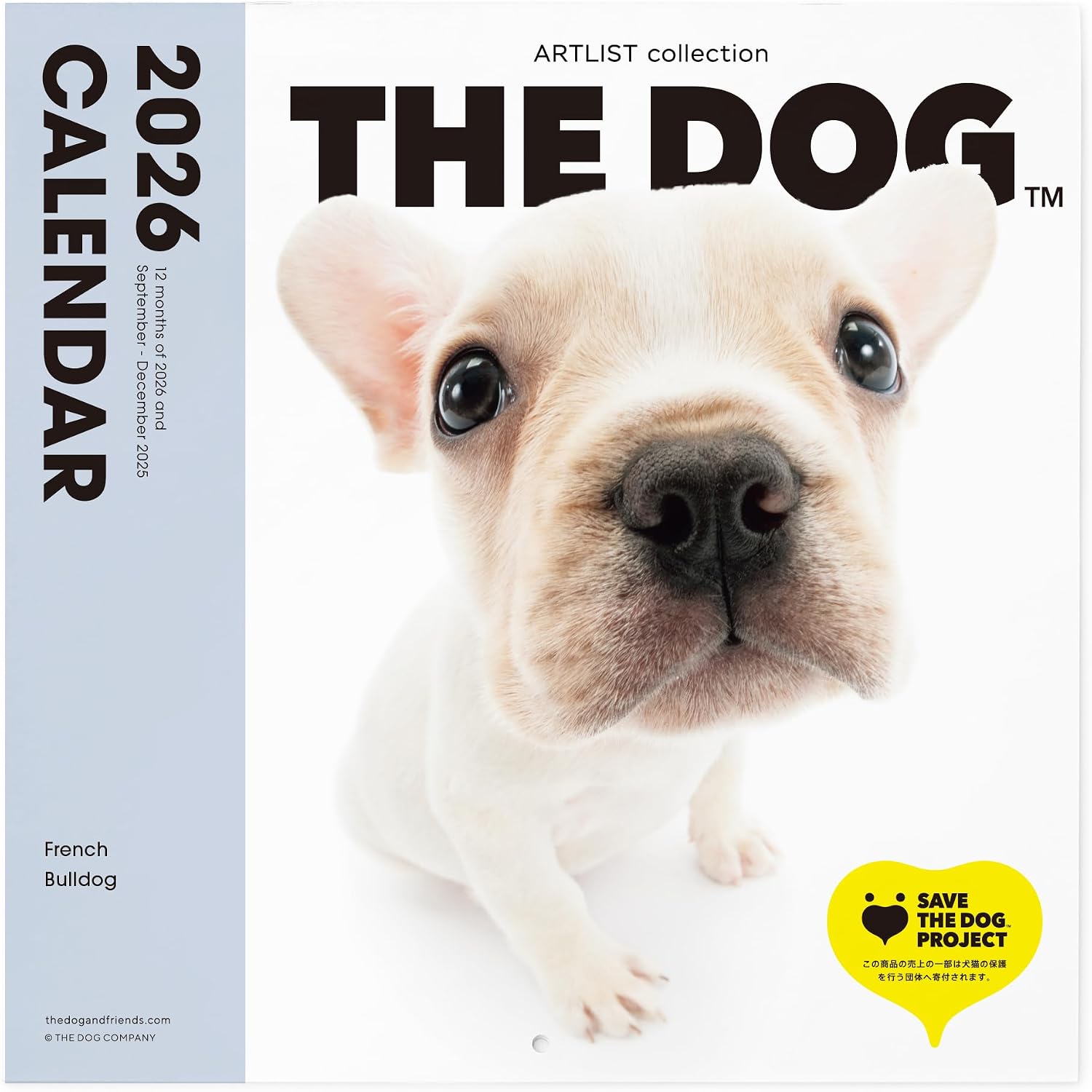 Amazon | THE DOG カレンダー 2026 壁掛け 大判サイズ [フレンチ・ブルドッグ] | カレンダー | 文房具・オフィス用品
