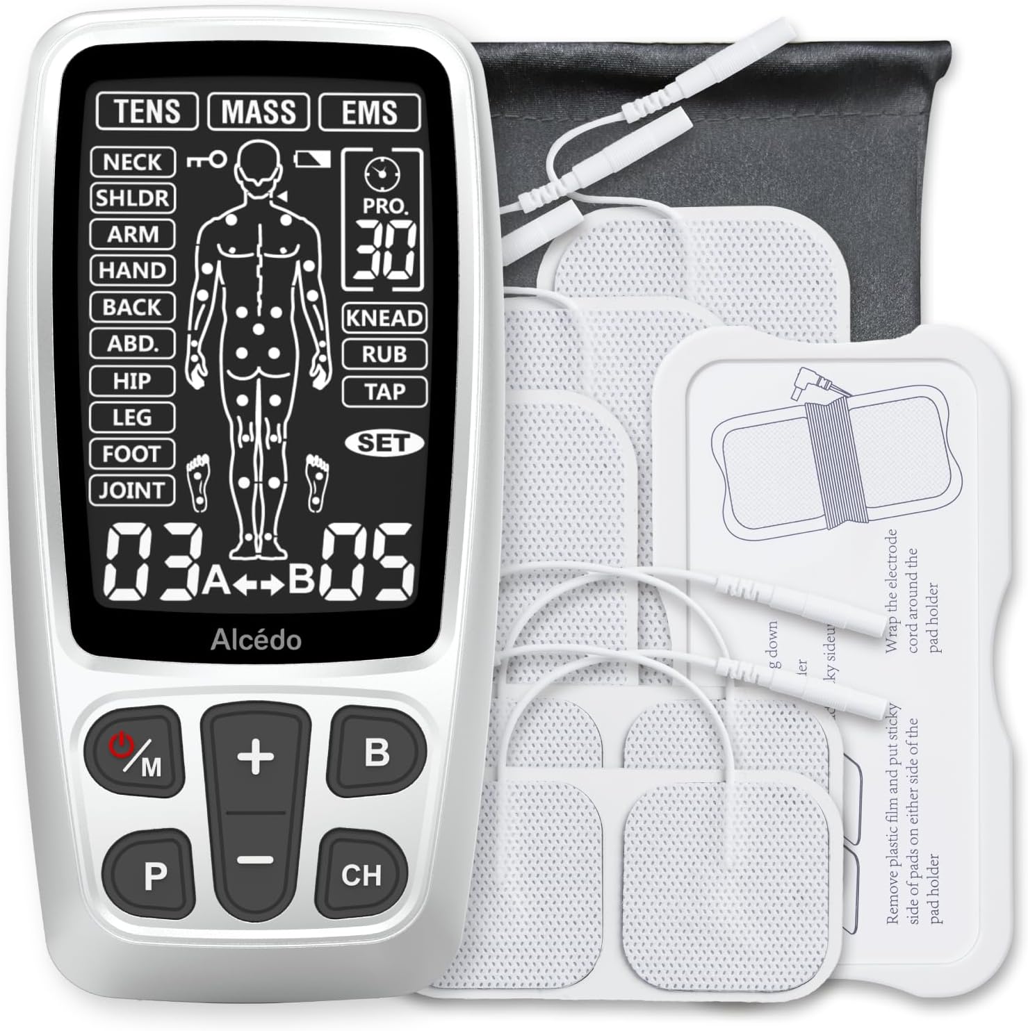 Amazon.com: AUVON 3-in-1 TENS Unit Muscle Stimulator, EMS Massage ...
