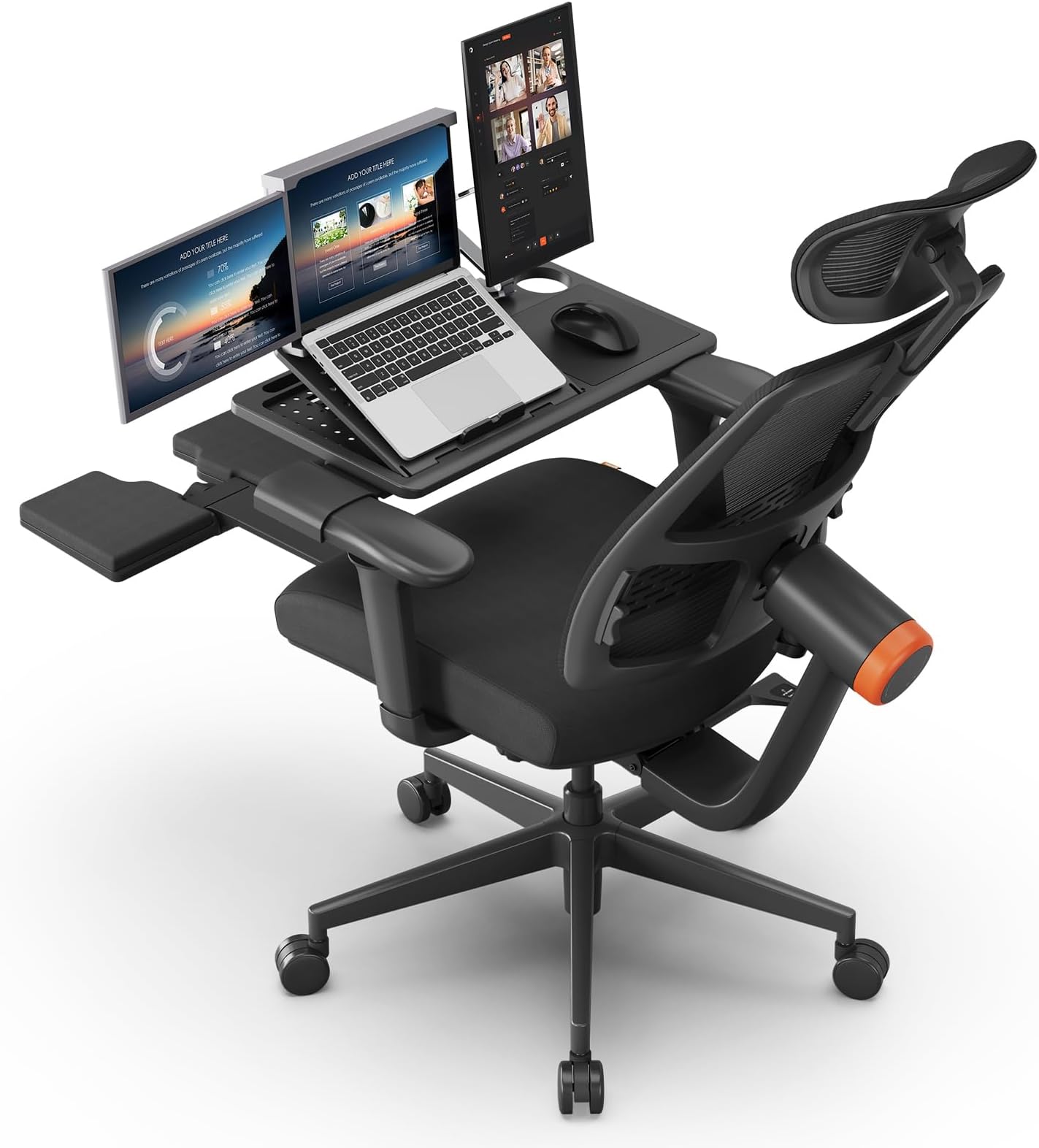 Amazon.com: Newtral Office Chair Ergonomic & Laptop Table - High Back ...