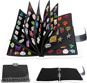 Enamel Pin Display Binder With Clear PVC Cover - Portable Travel Pins ...