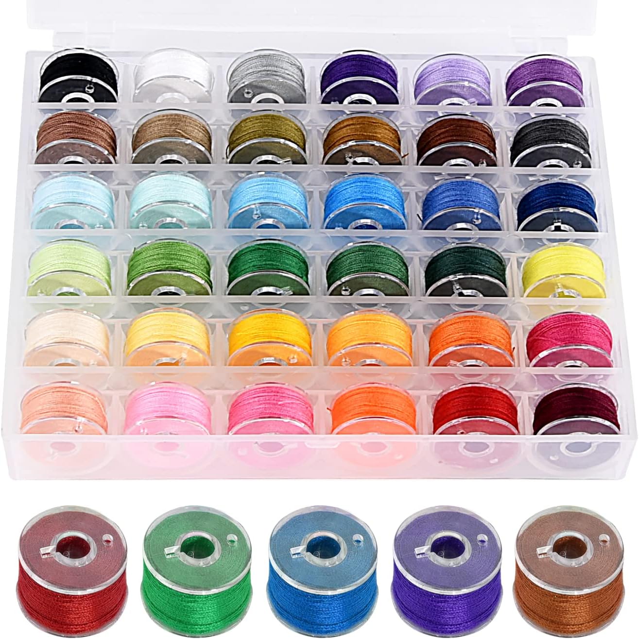 WXJ13 36 Pcs Waxed Threads,Round Waxed Colors Cotton Cord,Sewing ...