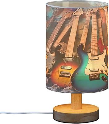 FXUS 3D Electric Guitar Music Night Light Remote Control Touch Switch ...