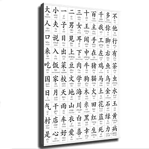 Amazon.com: Knowledge Poster Chinese Character Pinyin Learning Poster ...
