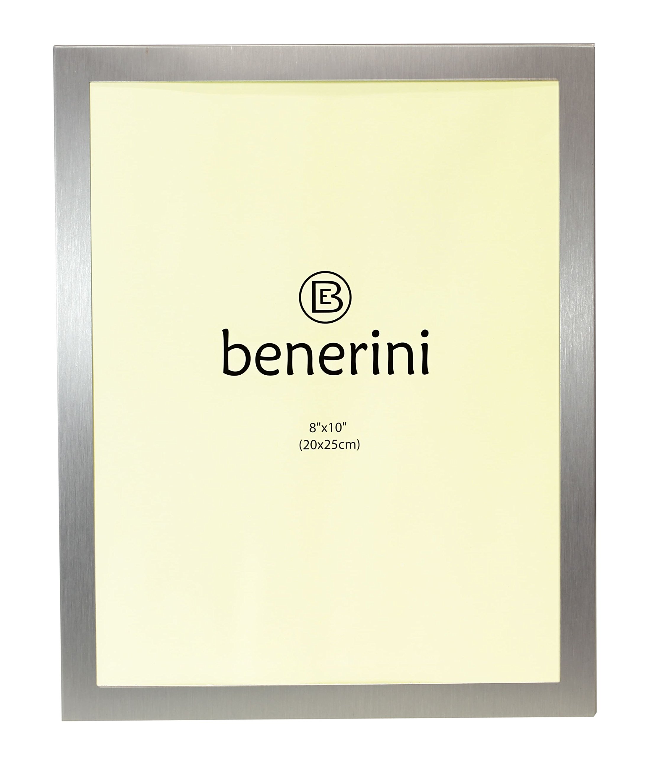 8 x 10" Satin Silver Colour Brushed Aluminium - Photo Picture Frame ...