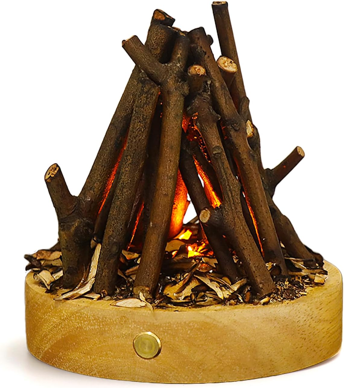 Amazon.com: Zsiey Handmade Wooden Simulated Bonfire Lights, Desktop ...