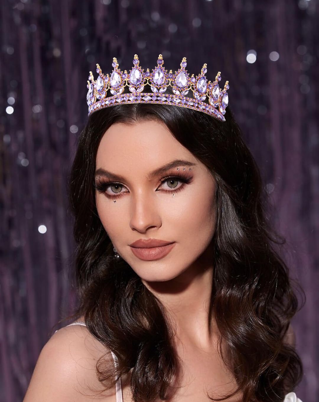 Snapklik.com : Purple Tiaras And Crowns For Women, Crystal Wedding ...