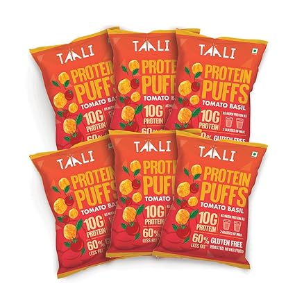 Taali Protein Puffs Snacks – Tomato Basil |Tasty Healthy Snacks |Gluten ...