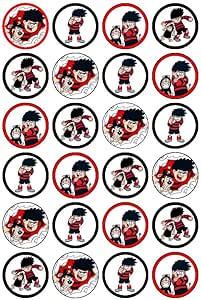 24 x Beano - Dennis The Menace Cupcake Toppers : Amazon.co.uk: Grocery