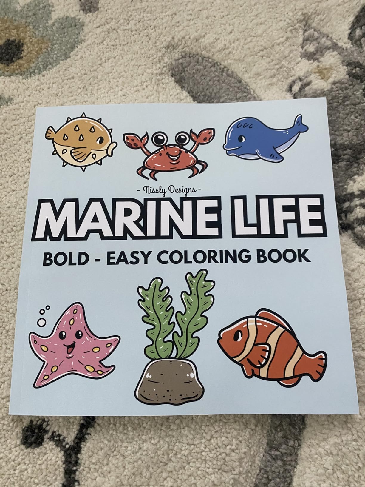 Amazon.com: Marine Life Coloring Book: Bold - Easy, Ocean Life Coloring ...