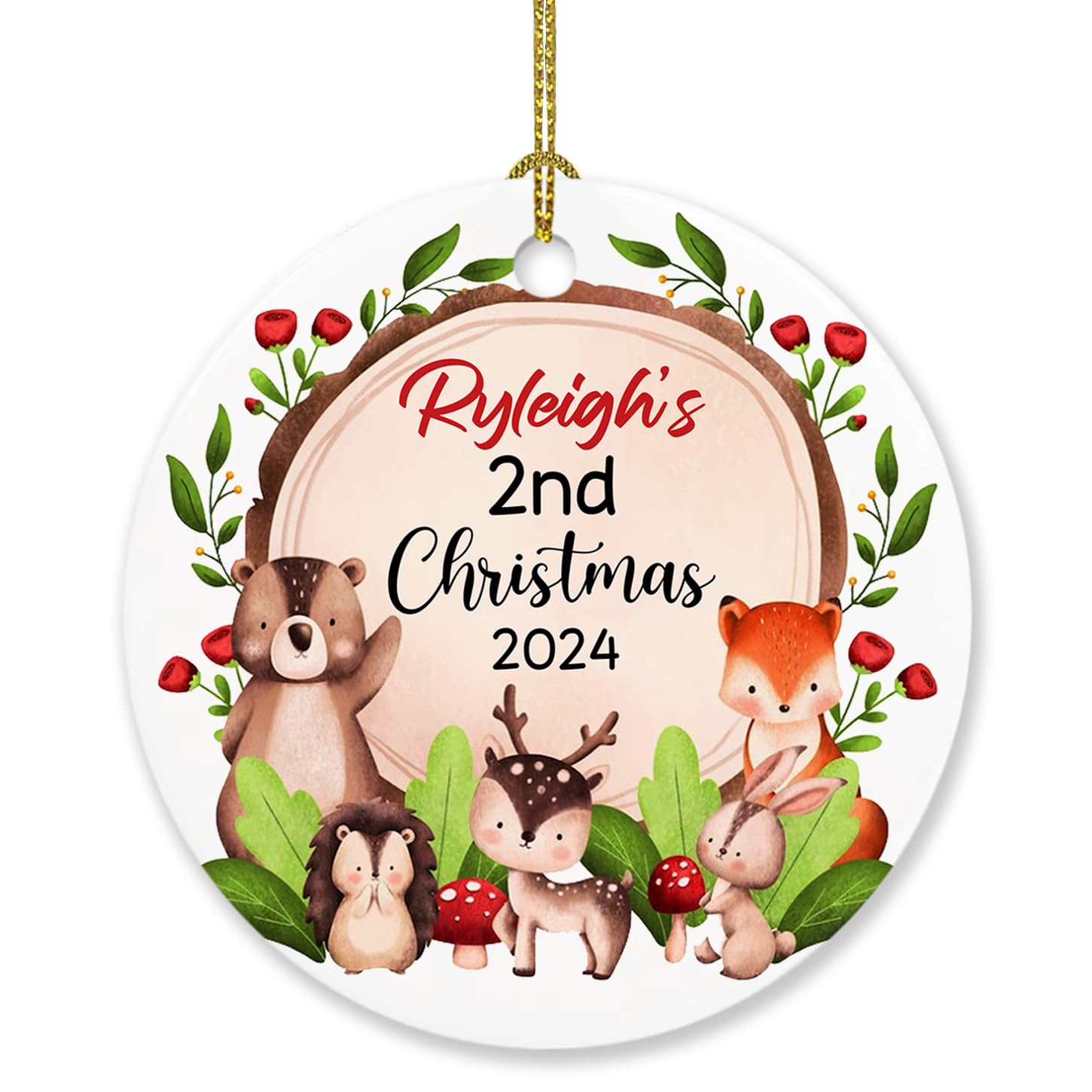 Amazon.com: Baby's Second Christmas Ornament, Personalized Baby 2nd ...