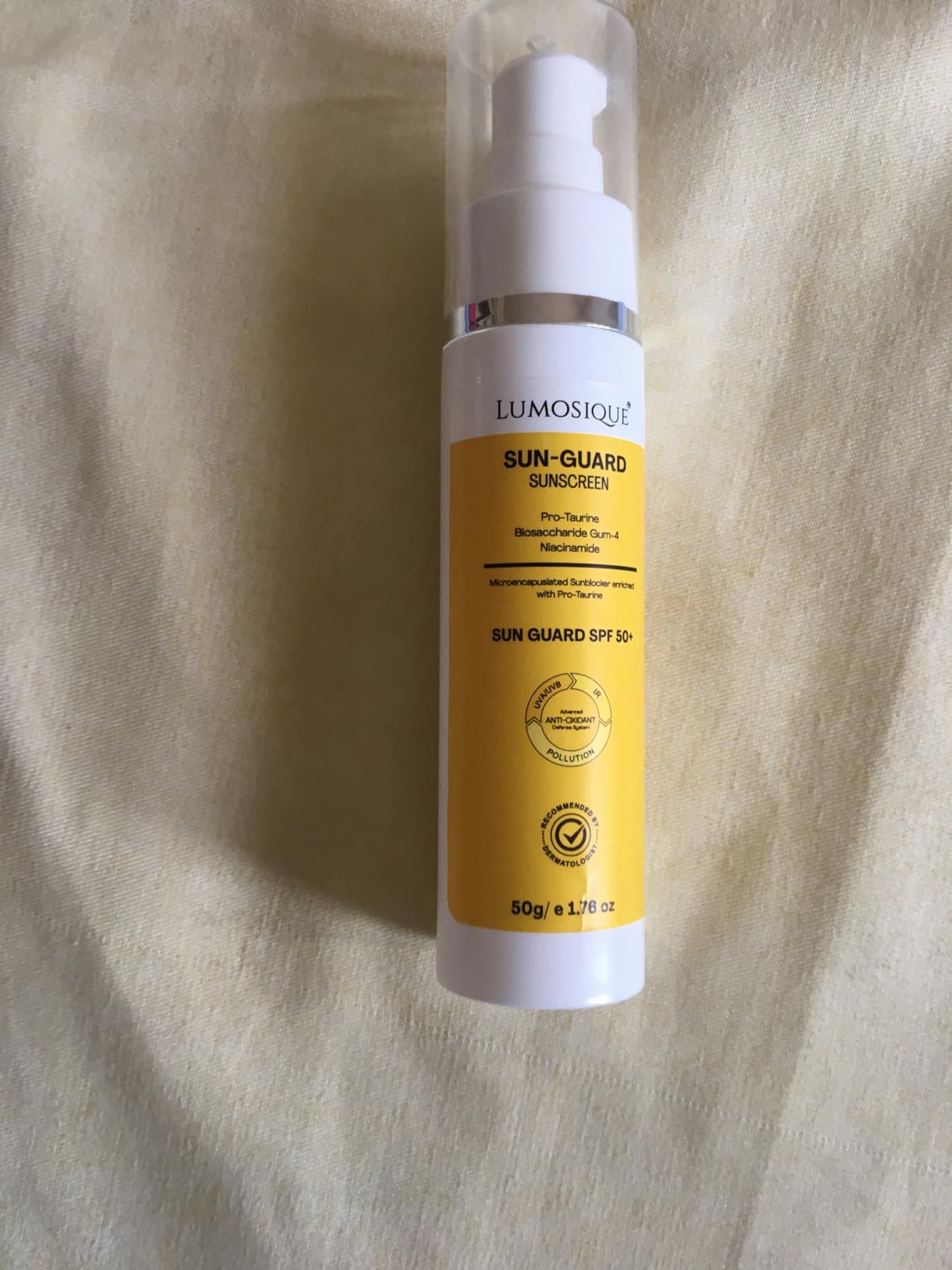 LUMOSIQUE® Sun Guard Sunscreen SPF 50+ for UVB, UVA, IR, Blue Light ...