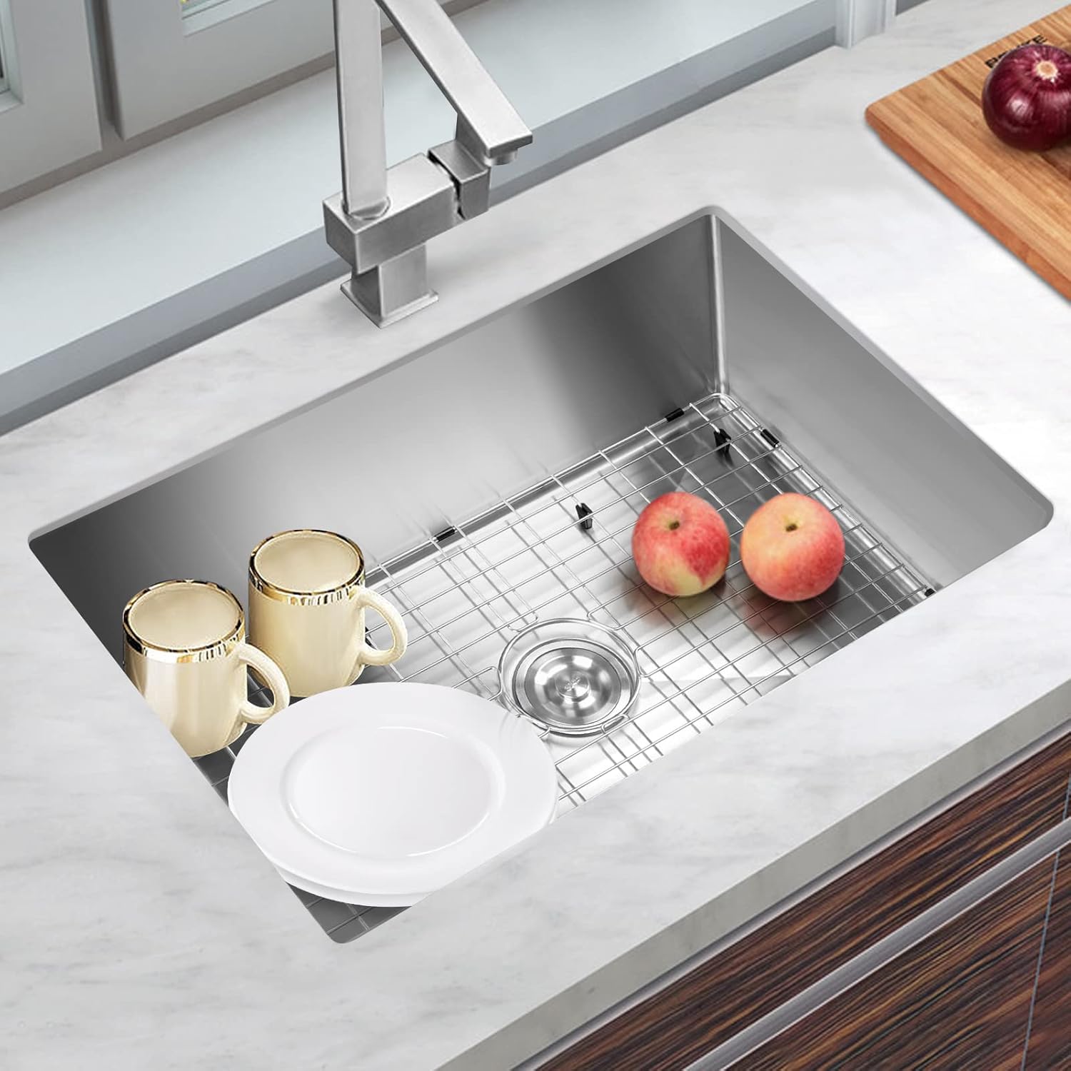 Amazon.com: RemixOri Single Bowl Kitchen Sinks,Undermount Workstation ...