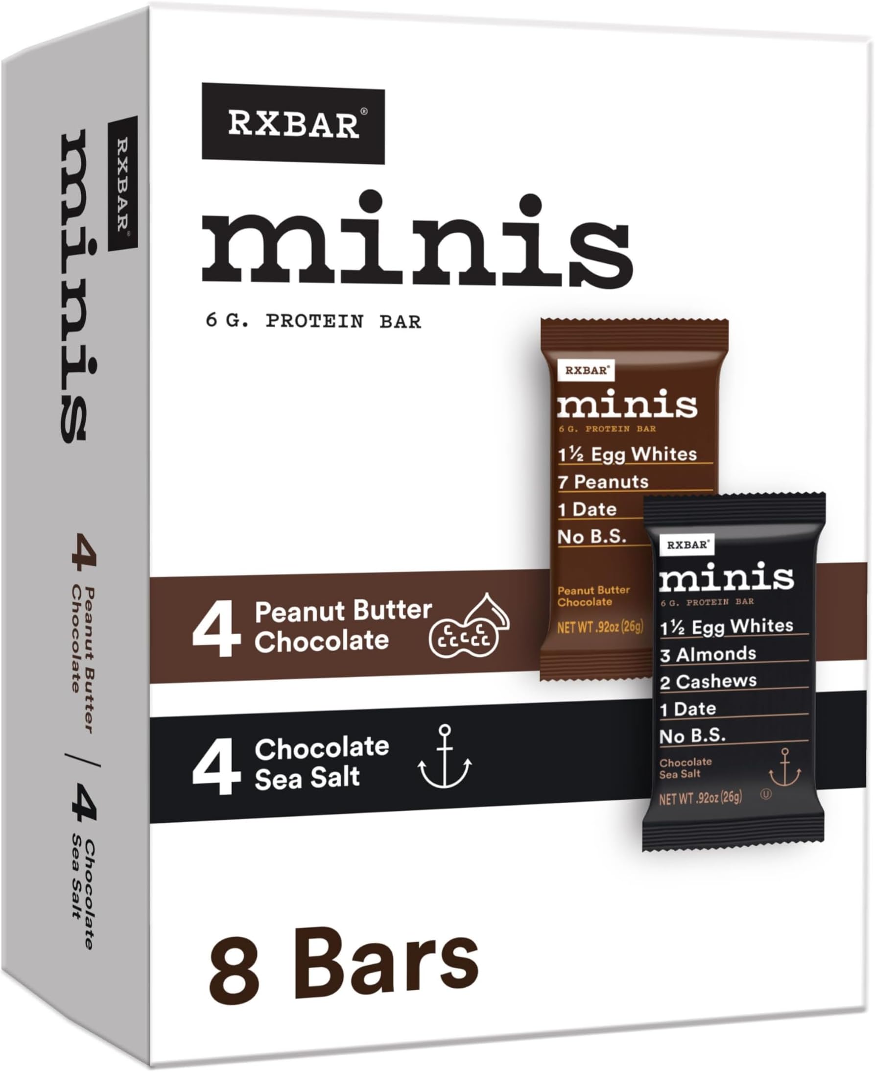 Amazon.com: RXBAR Minis Protein Bar, Variety Pack, 2 Flavors, 7.36oz ...