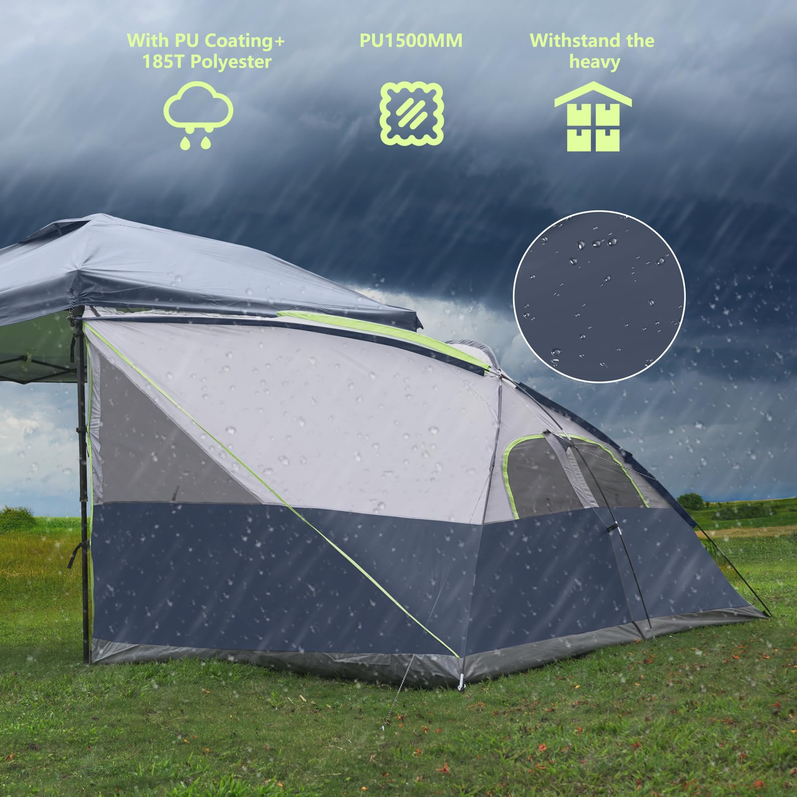 Snapklik.com : UNP Camping Cube Pop Up Canopy Side Tent For 10 X 10 ...