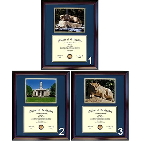 Amazon.com - Penn State Diploma Frame - Photo Option #3 - Walnut Frame