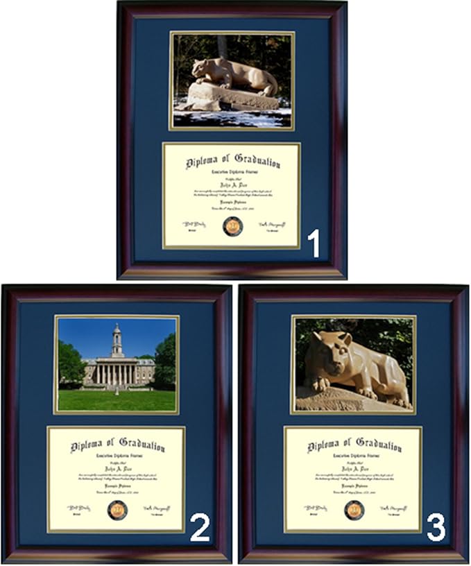 Amazon.com - Penn State Diploma Frame - Photo Option #3 - Walnut Frame