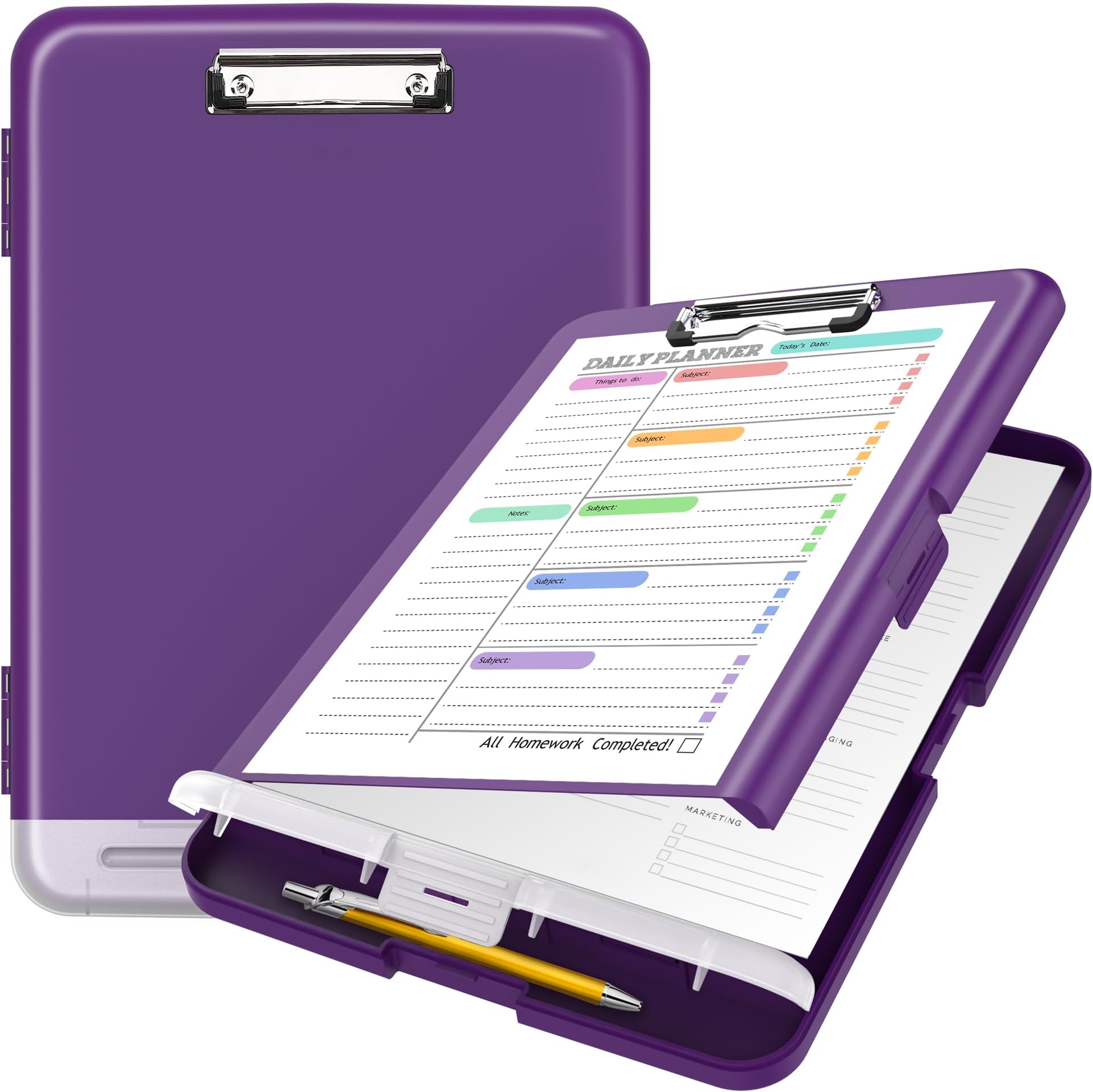 Amazon.com: Dexas Slimcase Storage Clipboard, Purple : Office Products