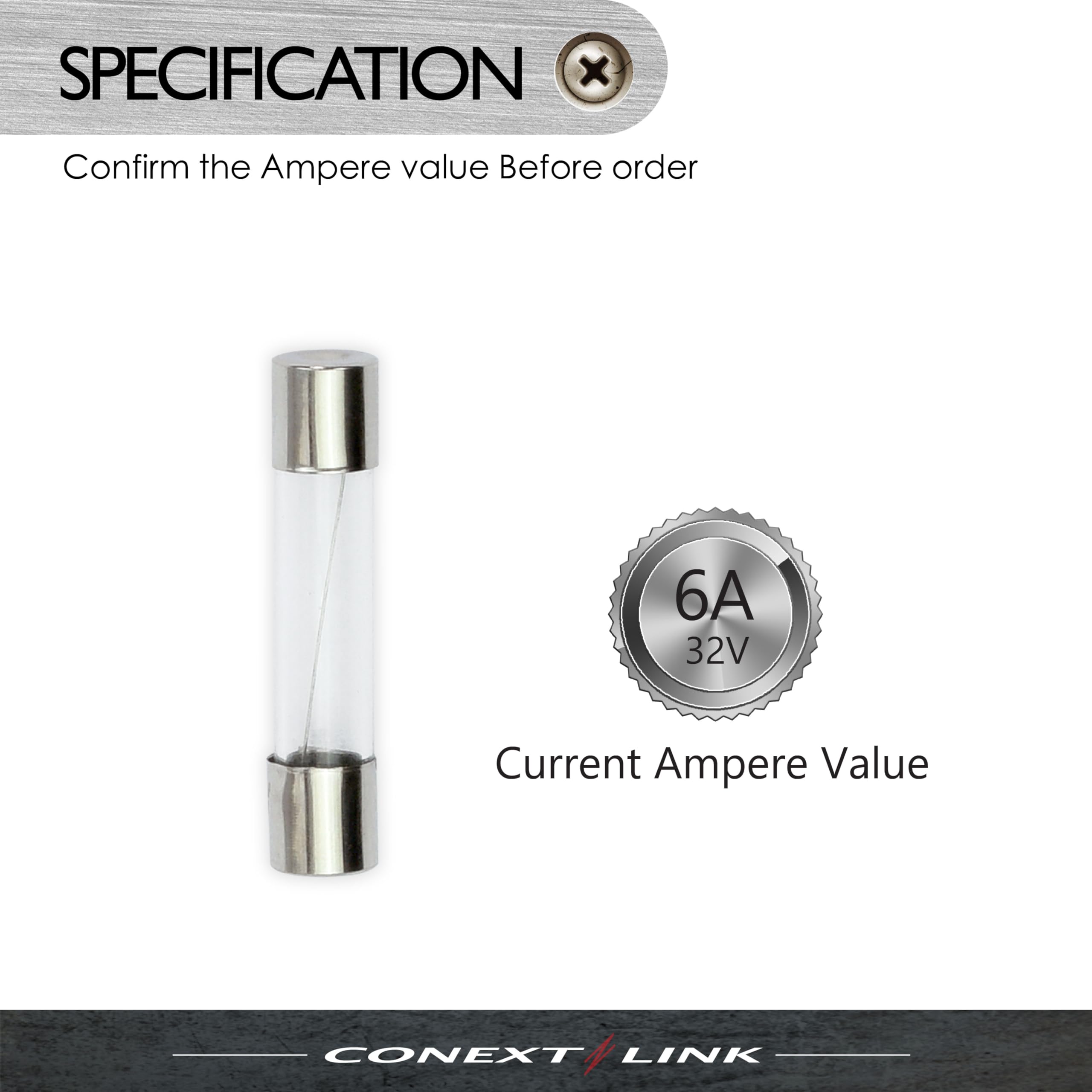 Snapklik.com : Conext Link AGC6-25 Nickel AGC Glass Tube Fuse 25 Pack