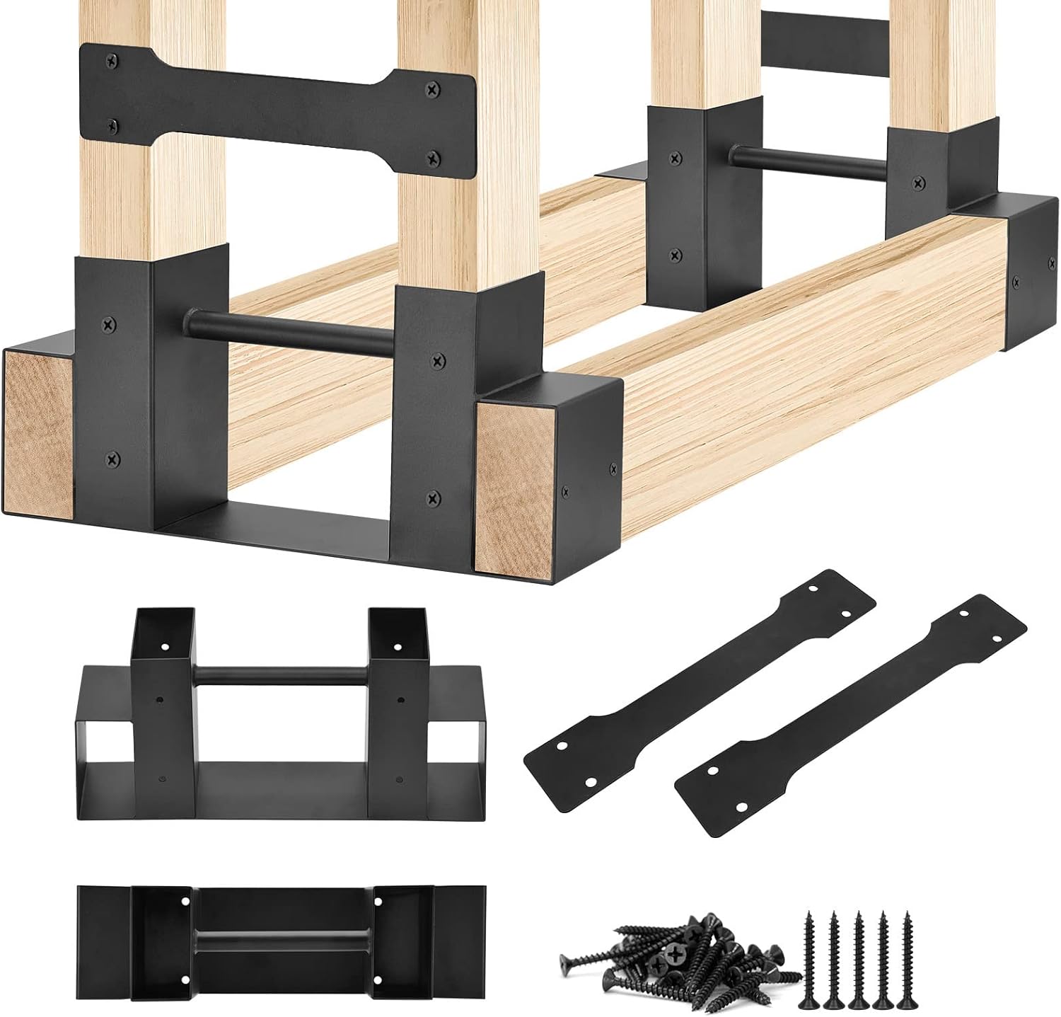 Amazon.com: Firewood Rack Outdoor Heavy Duty Log Wood Racks, Indoor DIY ...