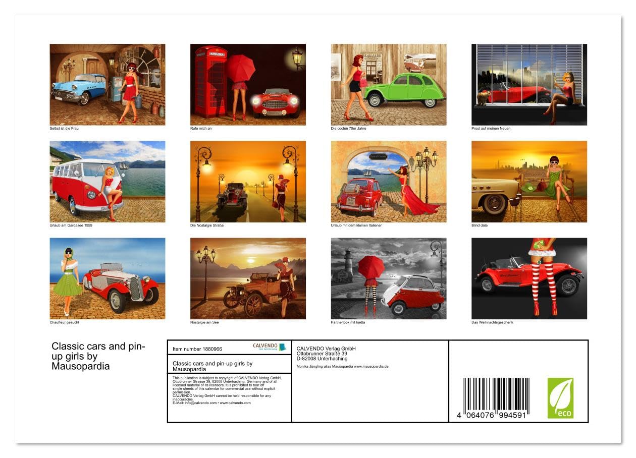 Car Pin Up Calendar 2014