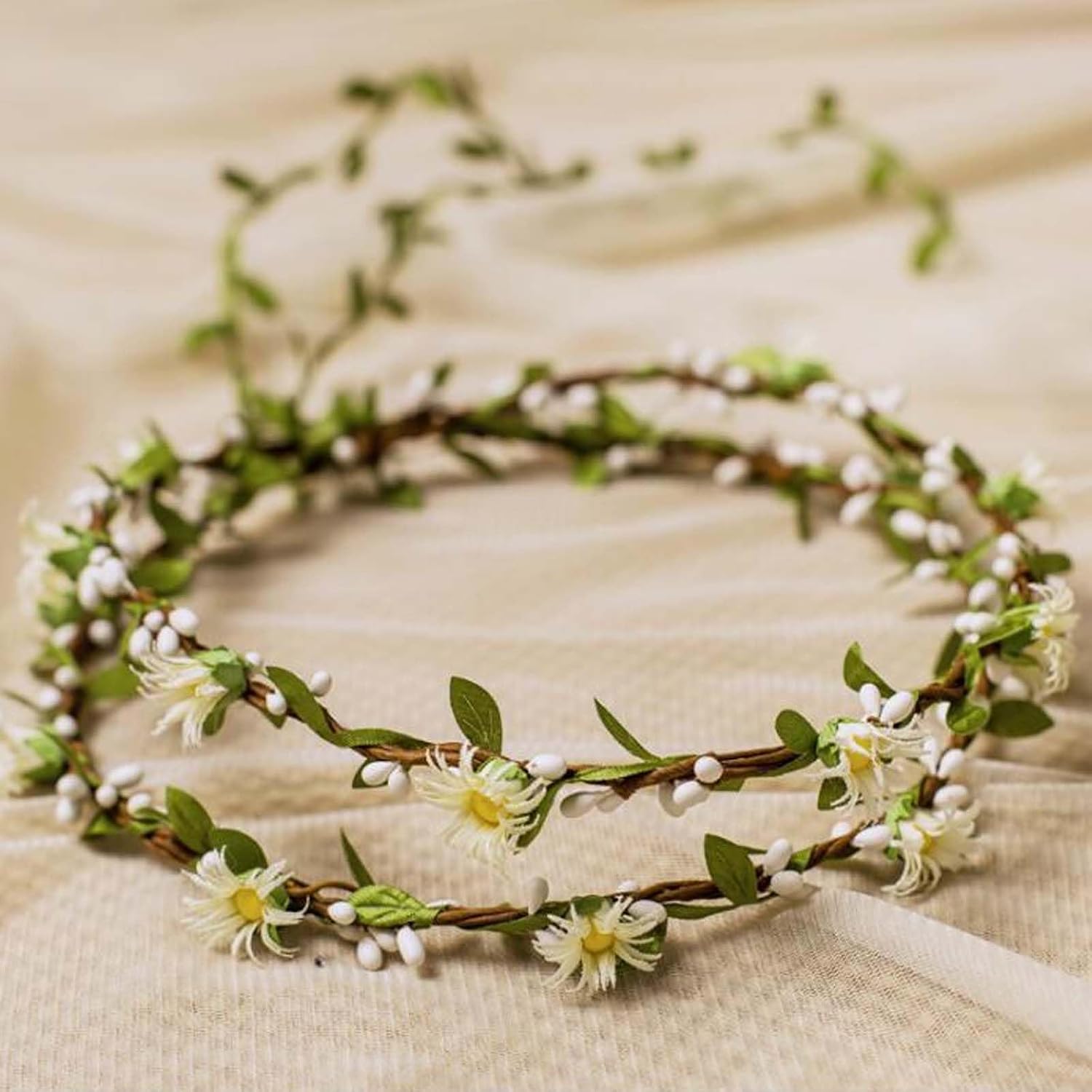 Haarbänder Floral Girlande für Damen Hochzeit,Braut Haarschmuck mit ...