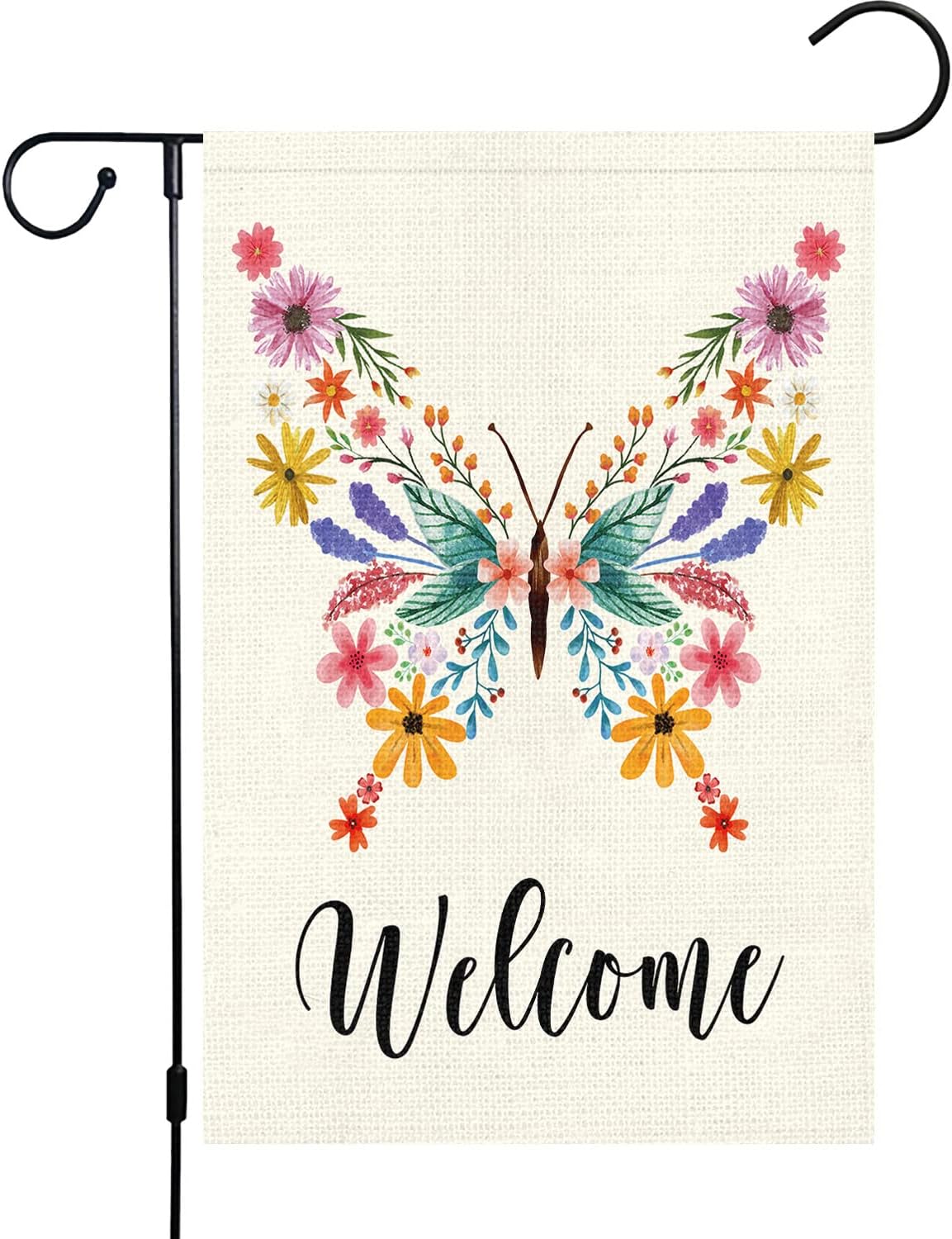 Amazon.com : Louise Maelys Welcome Spring Floral Garden Flag 12x18 ...