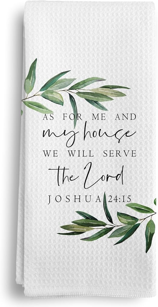 Amazon.com: Qeheb Christian Kitchen Towels, As for Me and My House We ...