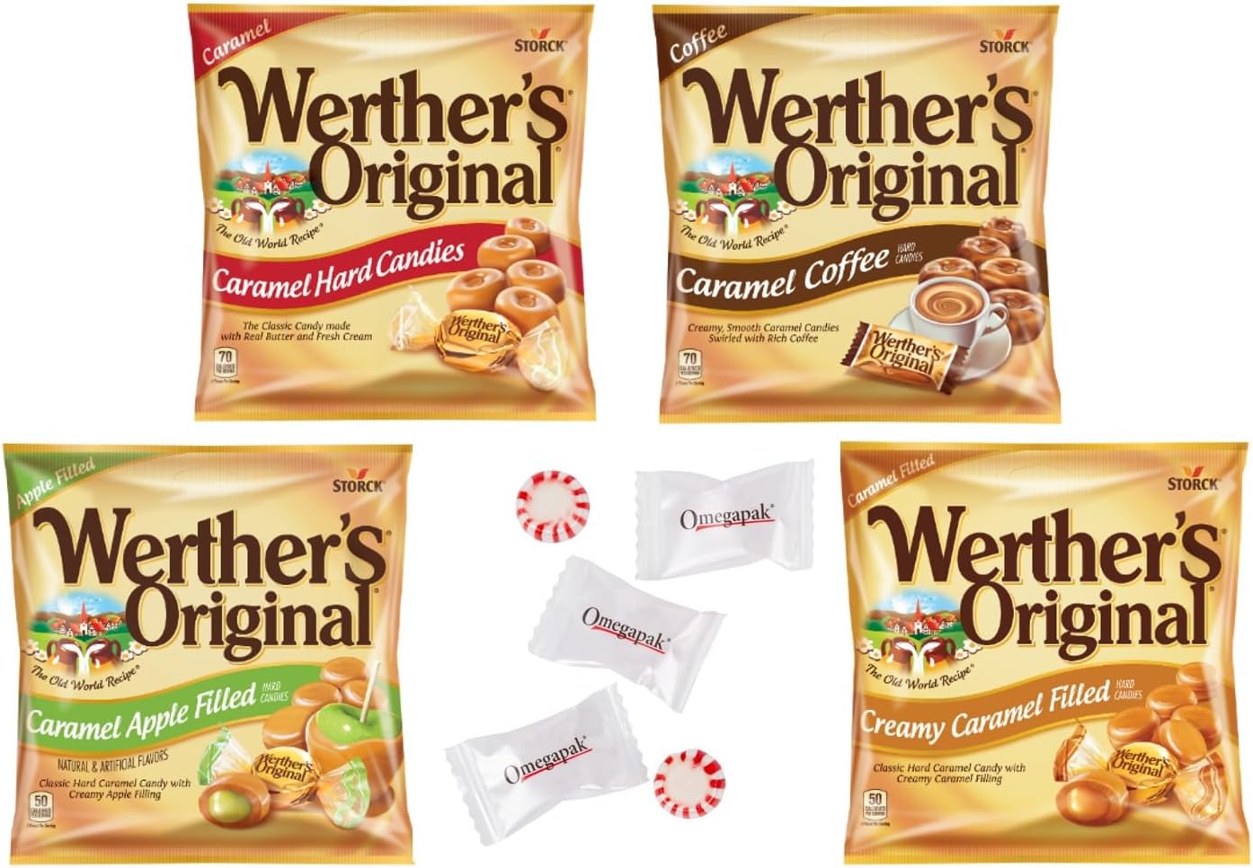 Amazon.com : Werthers Original Caramel Apple Filled Hard Candies PACK ...