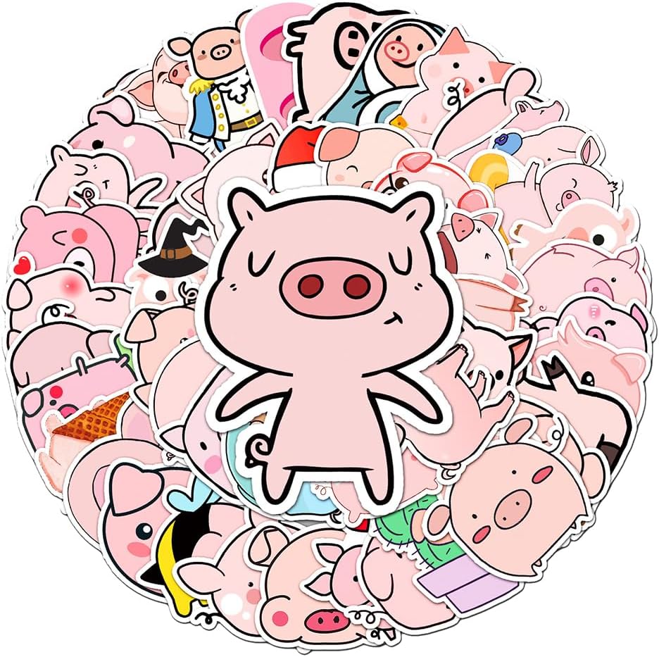 Amazon.com: (10pcs) Pig Stickers Pig Lover Decals Cute Pig Lover Farm ...