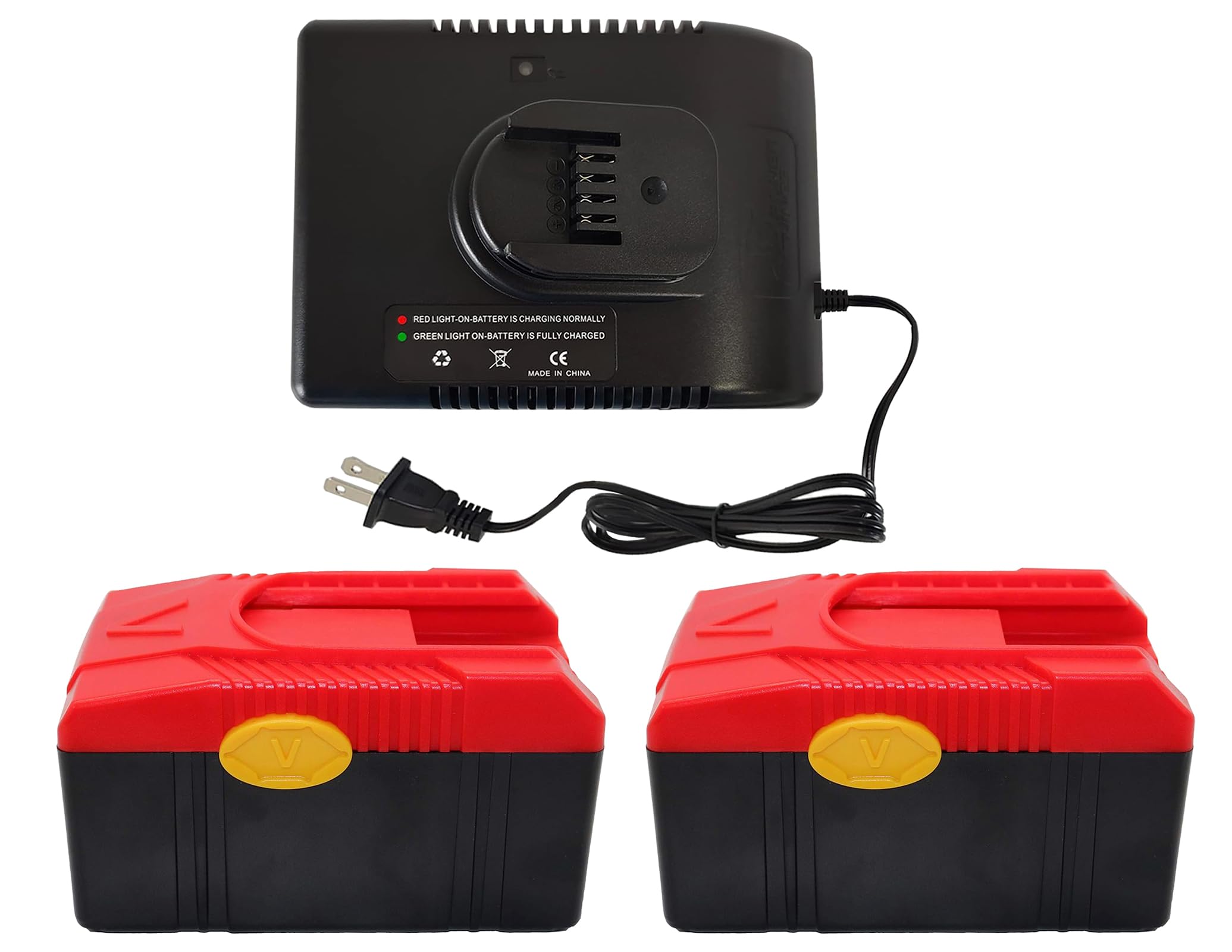 Amazon.com: WeideBATT® 2-Pack CTB6187 Battery 18V 4.0Ah and 1-Pack ...