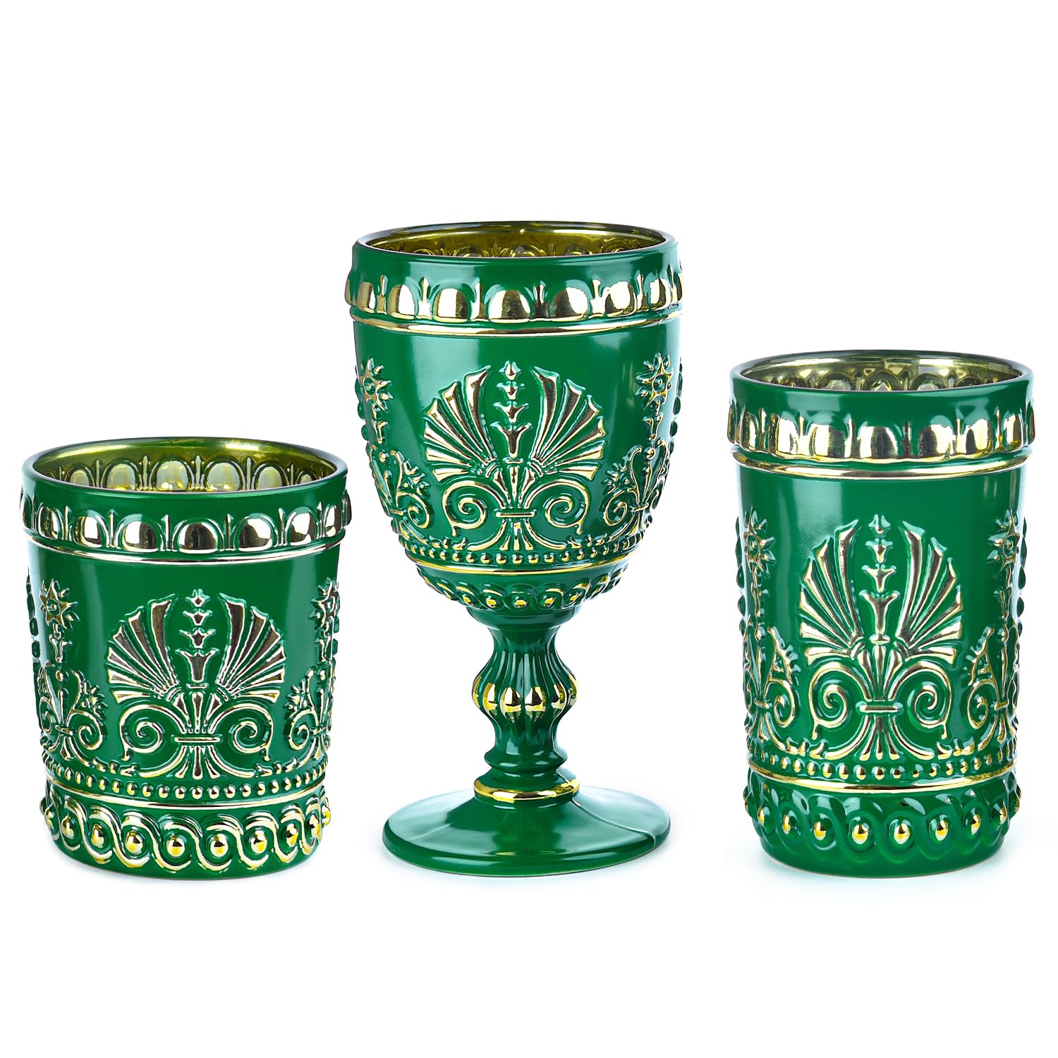 Amazon.com | Sungmor Royal Style Embossed Glassware, Slap-up Paint ...