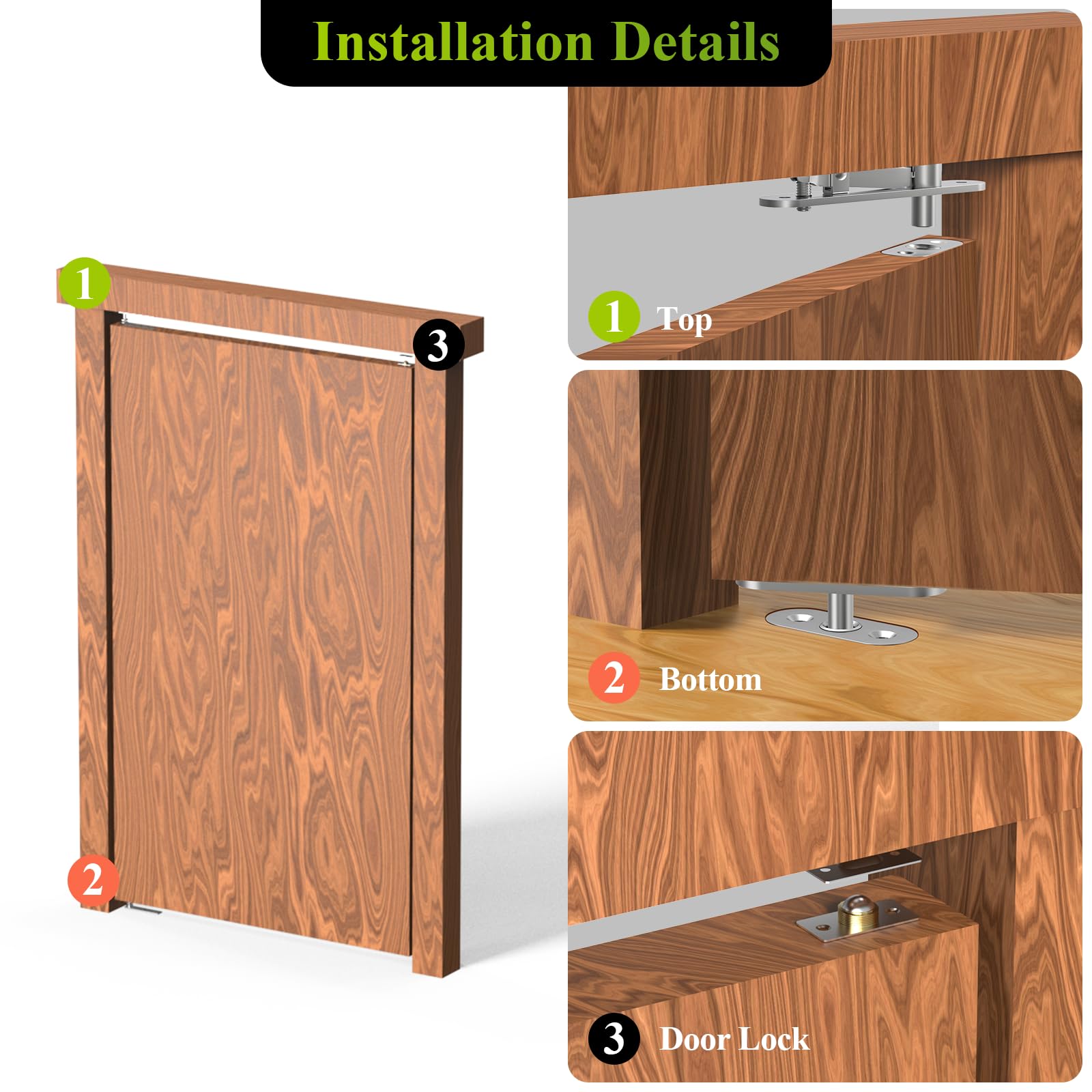 Snapklik.com : Aglehome Pivot Hinge, Hidden Door Hinge For Wood Secret ...